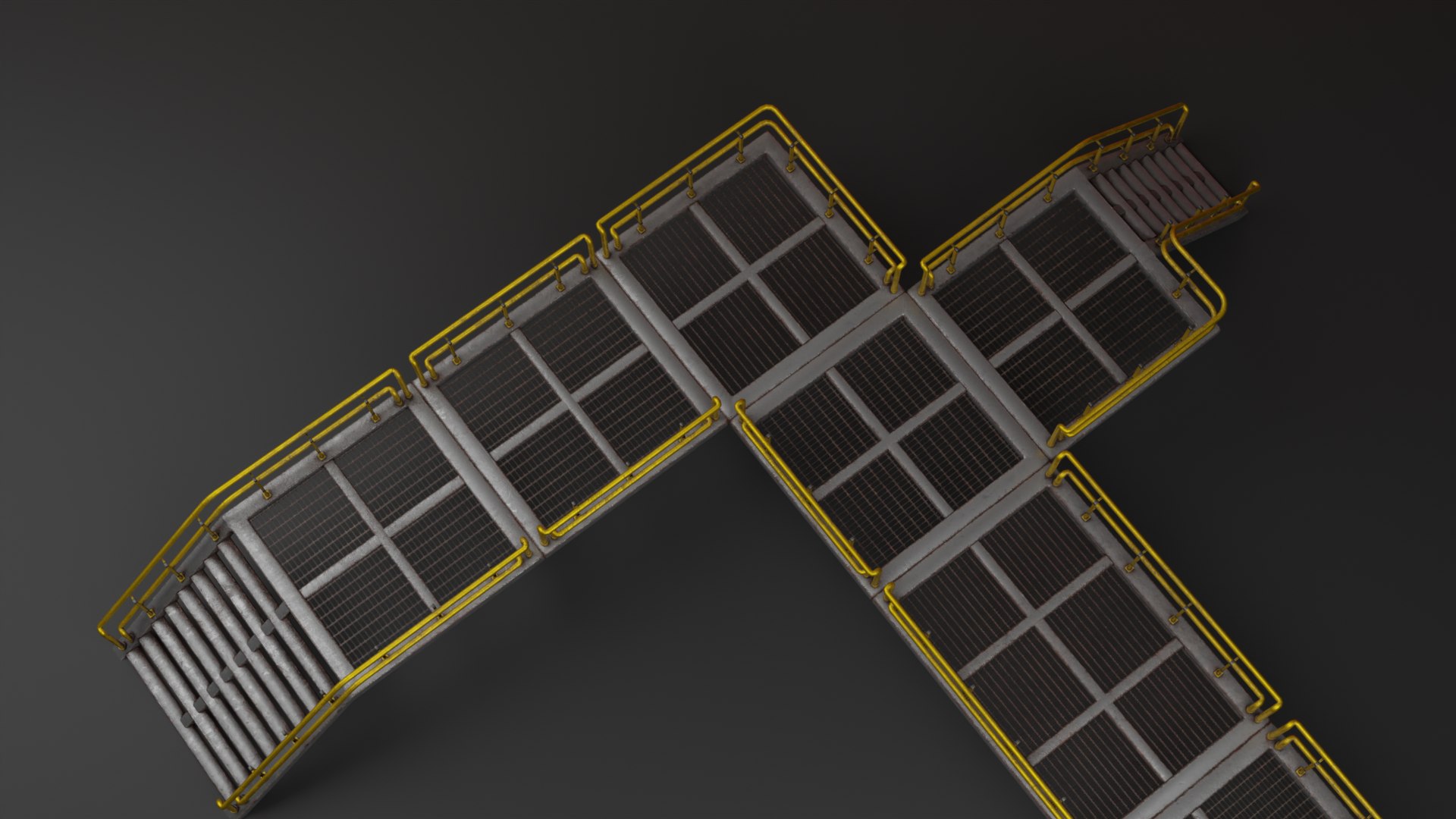 3D Modular Industrial Catwalk - TurboSquid 1762393