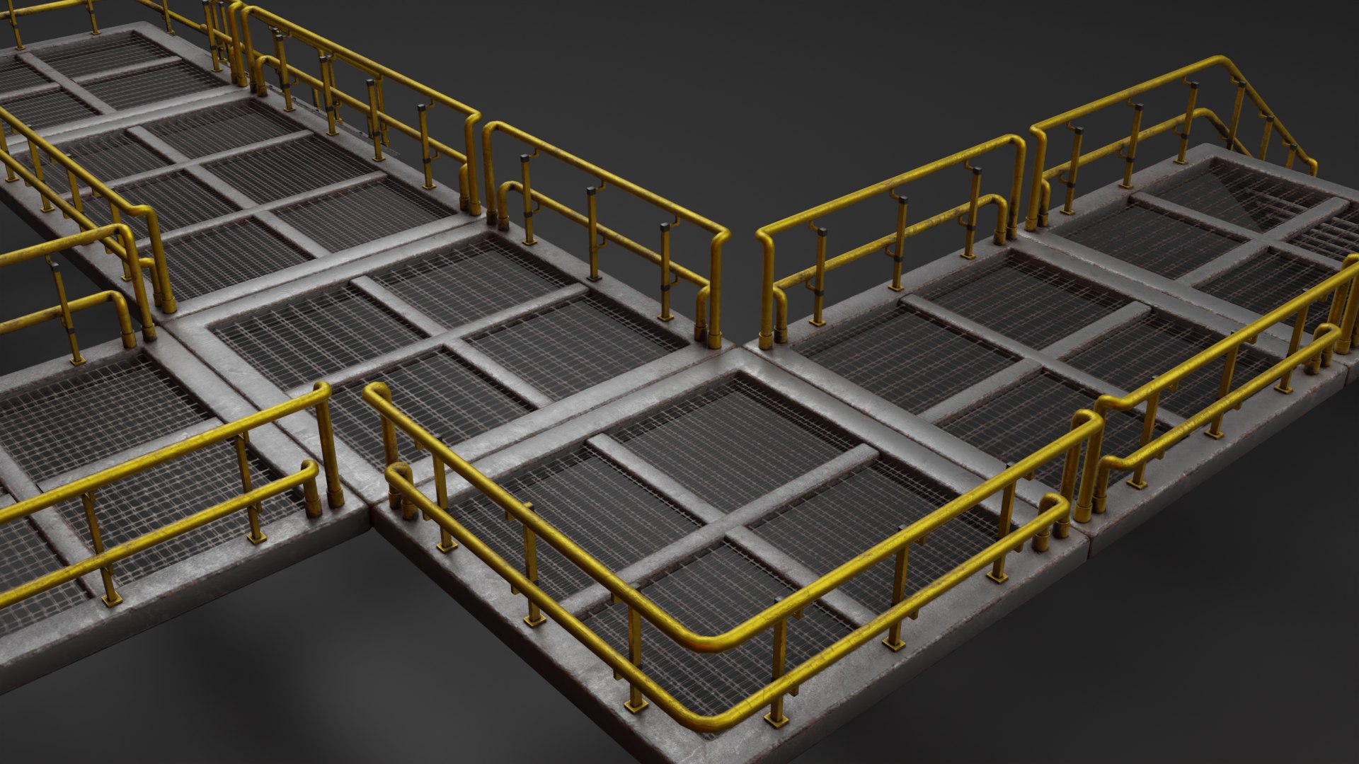 3D Modular Industrial Catwalk - TurboSquid 1762393