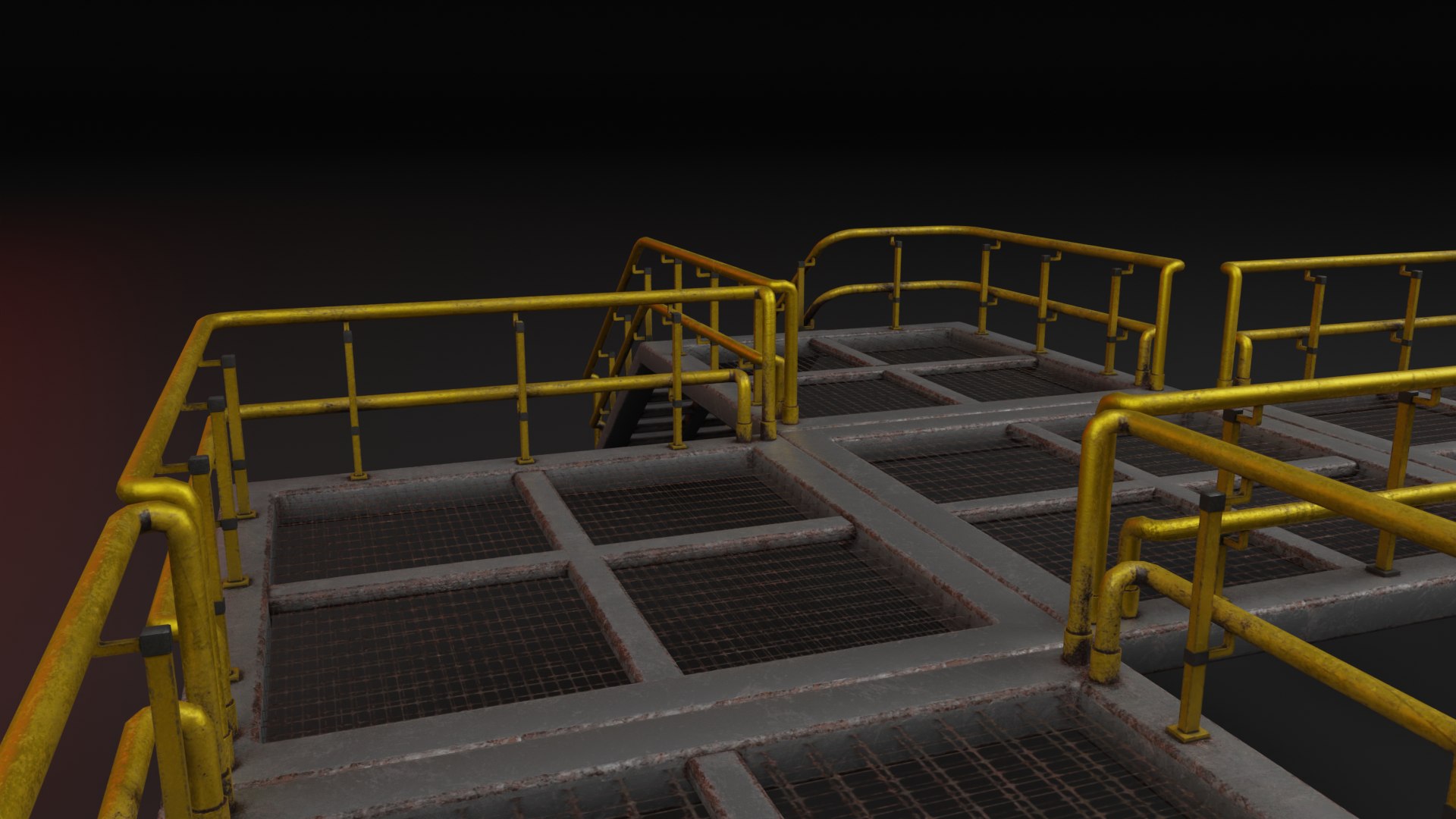 3D Modular Industrial Catwalk - TurboSquid 1762393