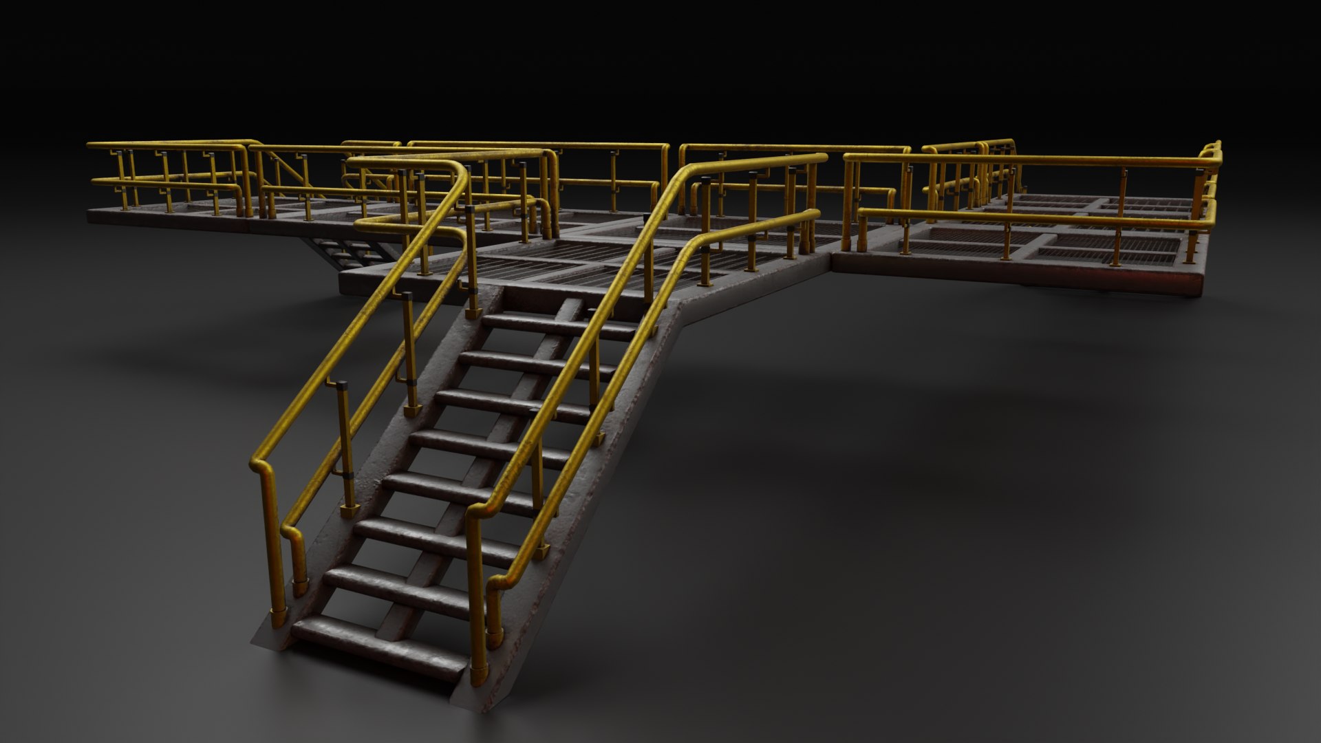 3D Modular Industrial Catwalk - TurboSquid 1762393