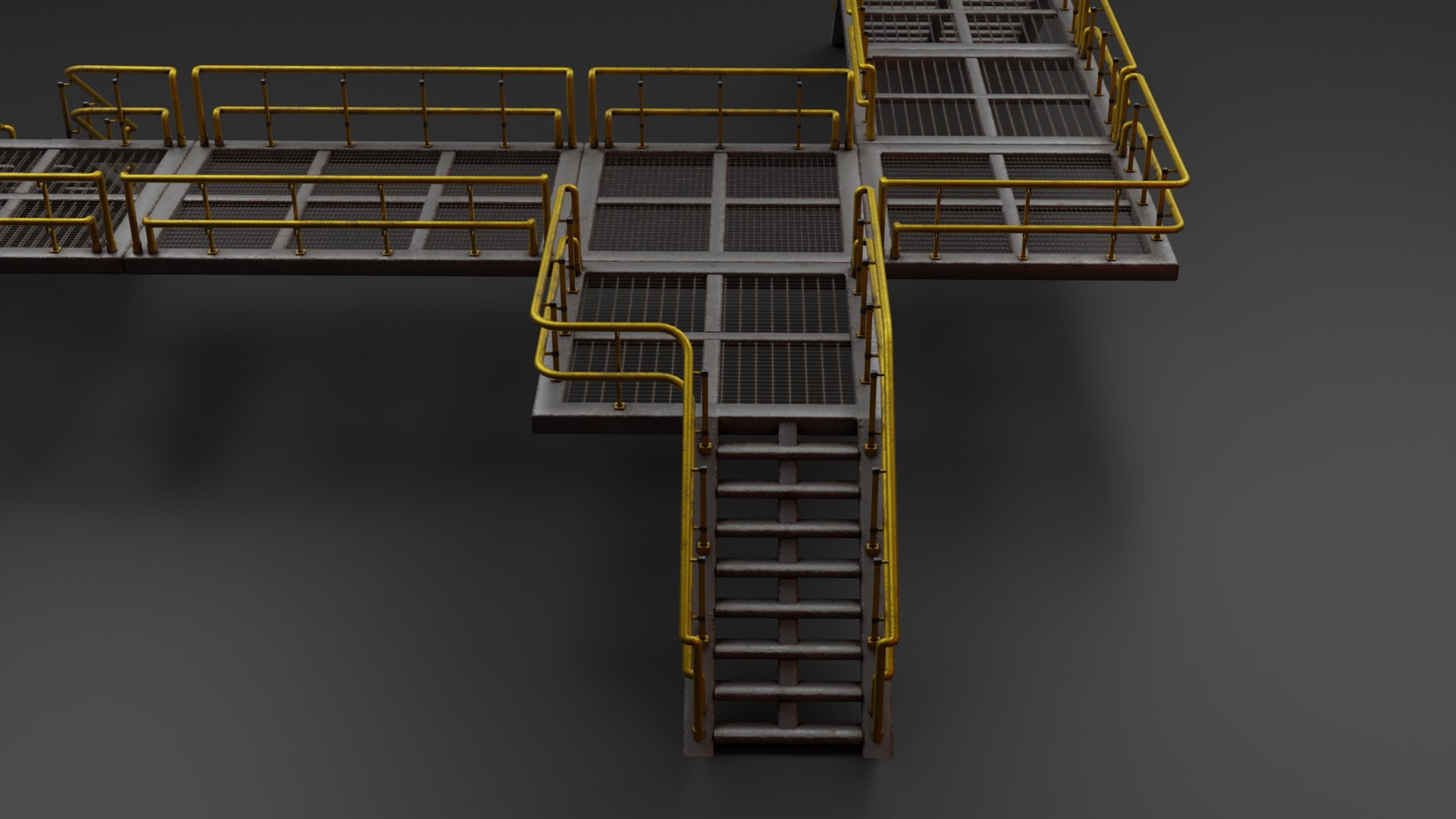 3D Modular Industrial Catwalk - TurboSquid 1762393