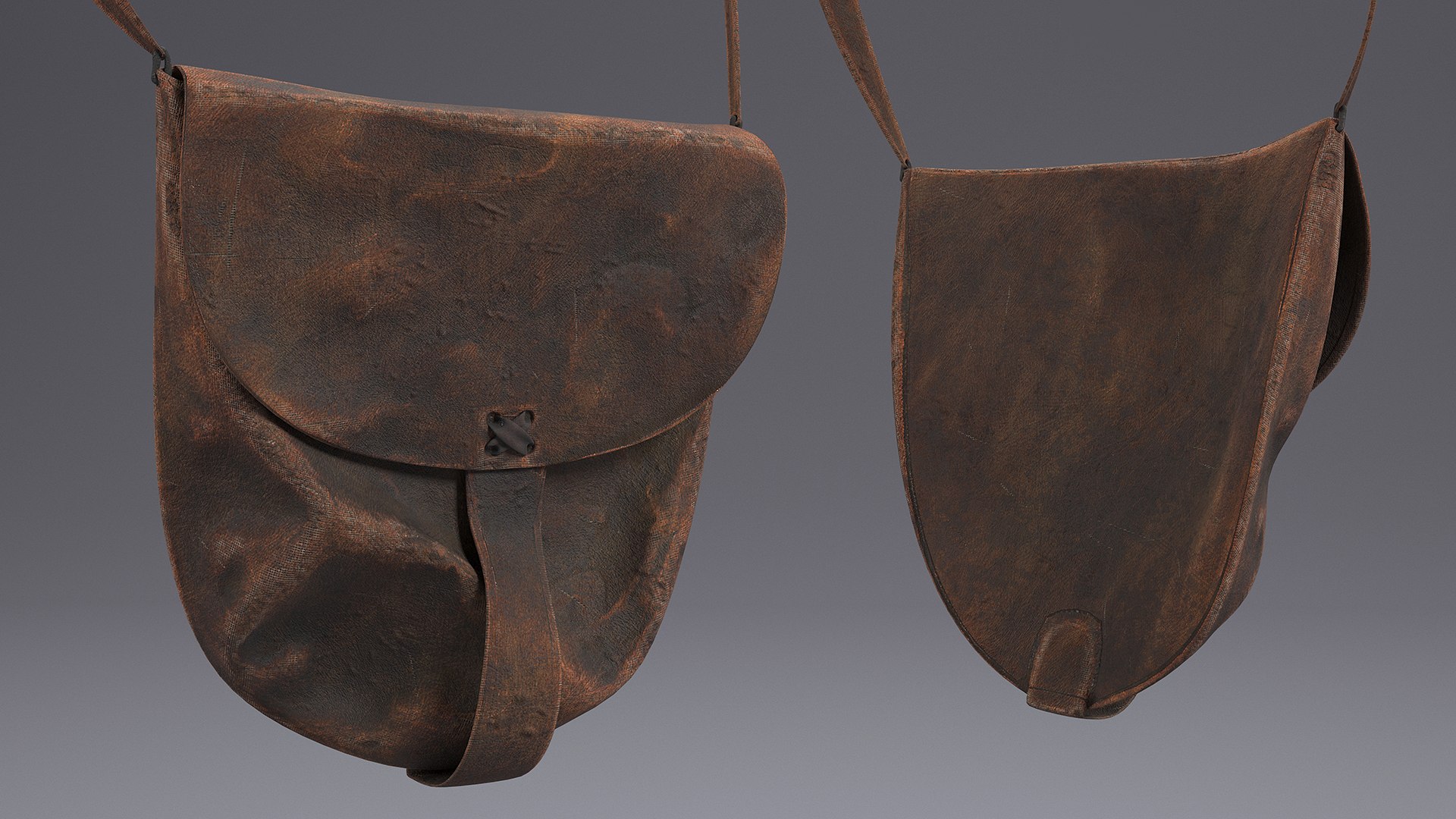 Old Rustic Leather Bag 3D Model - TurboSquid 2376832