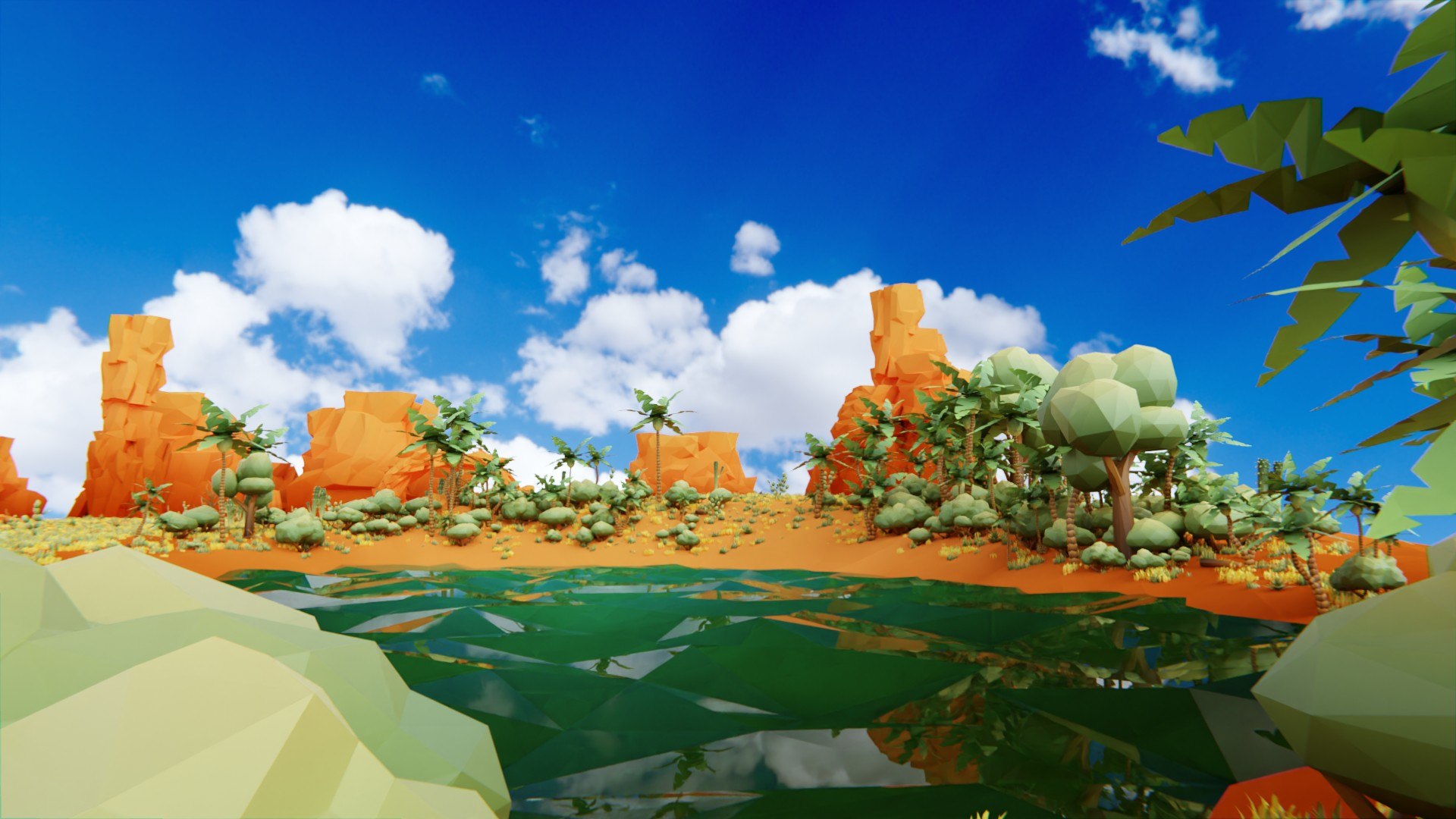 Low Poly Desert Environment 3D - TurboSquid 2308367