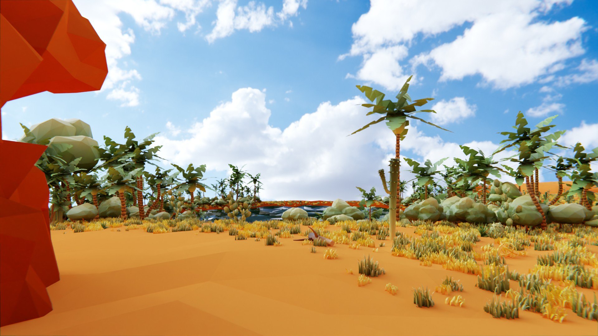 Low Poly Desert Environment 3D - TurboSquid 2308367