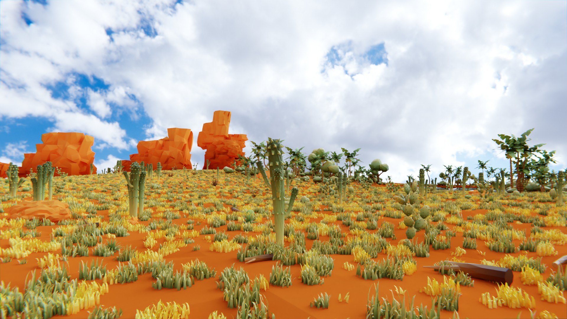 Low Poly Desert Environment 3D - TurboSquid 2308367