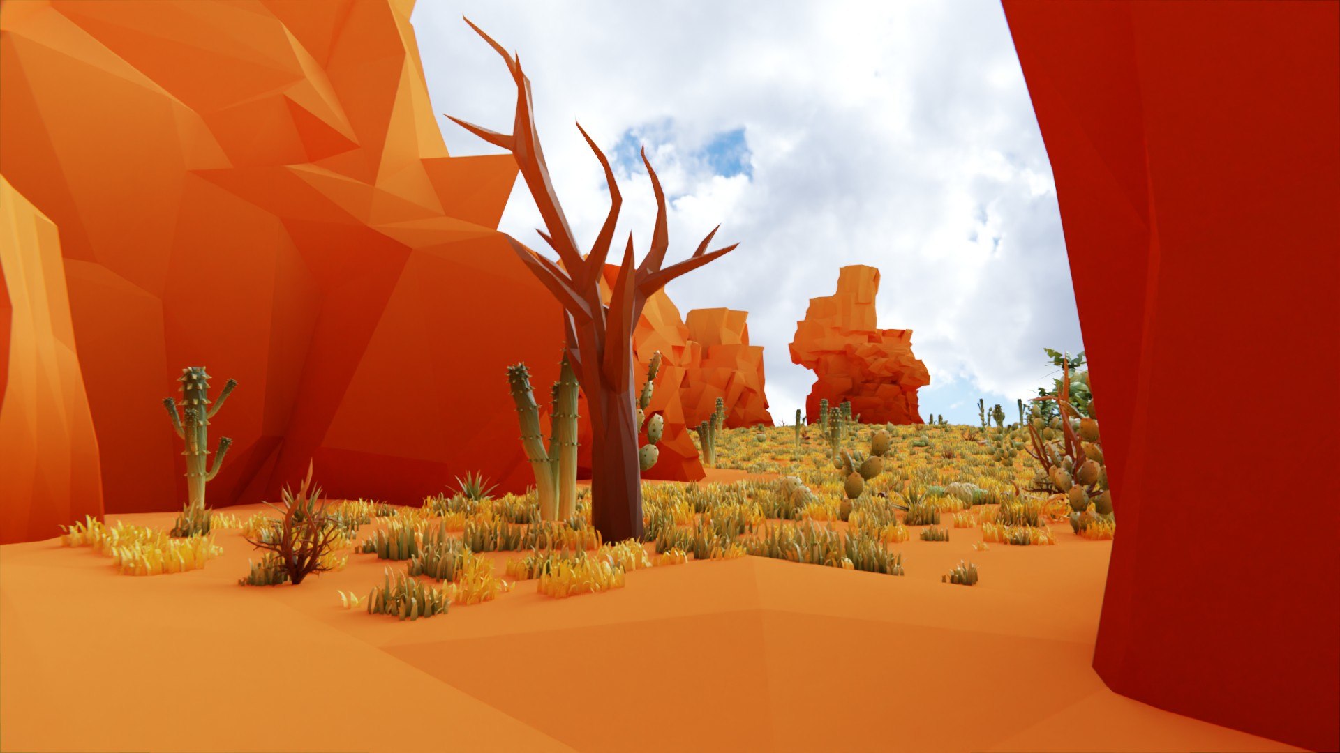 Low Poly Desert Environment 3D - TurboSquid 2308367
