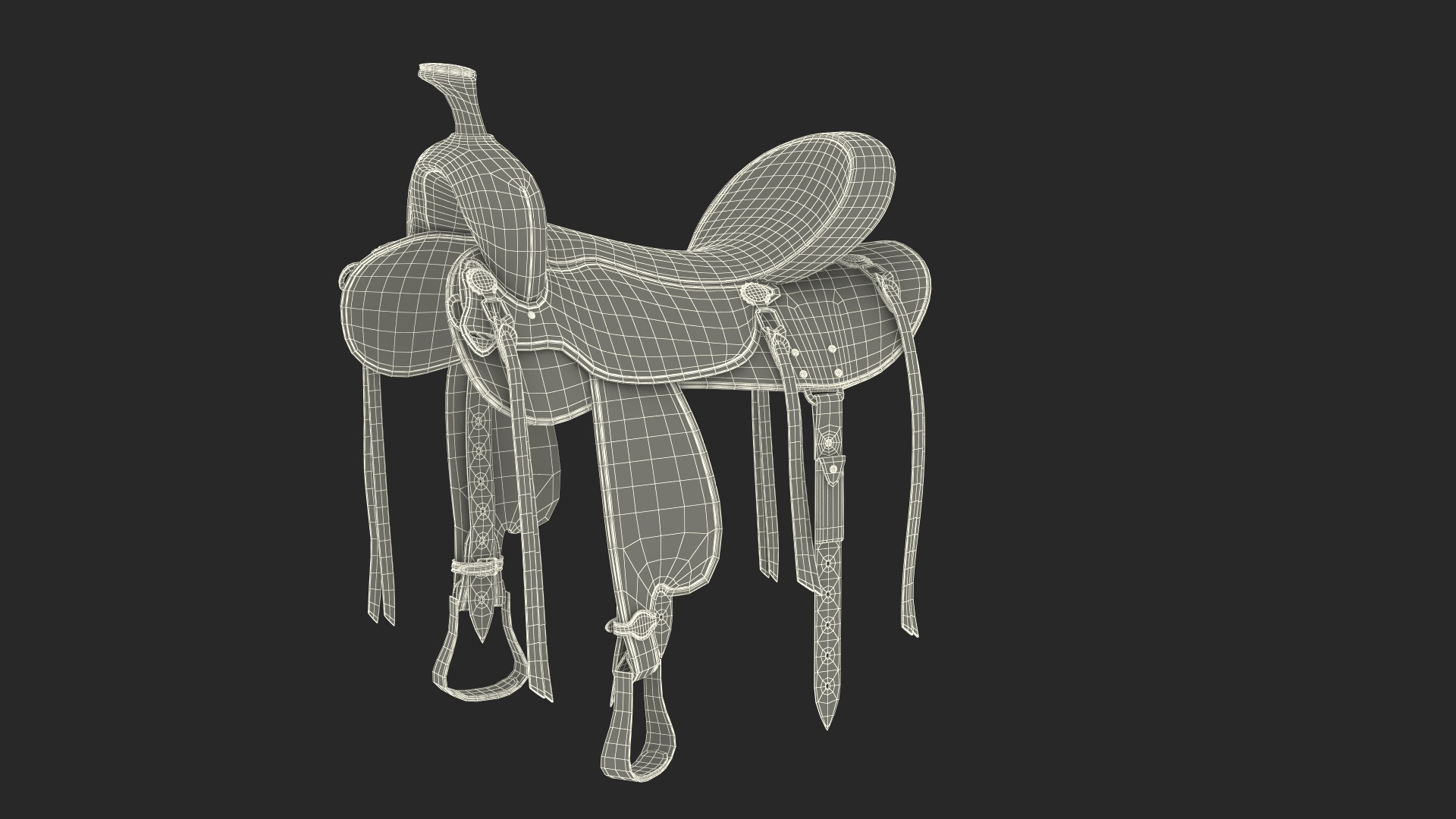 3D Western Trail Saddle Fur Model - TurboSquid 2167690