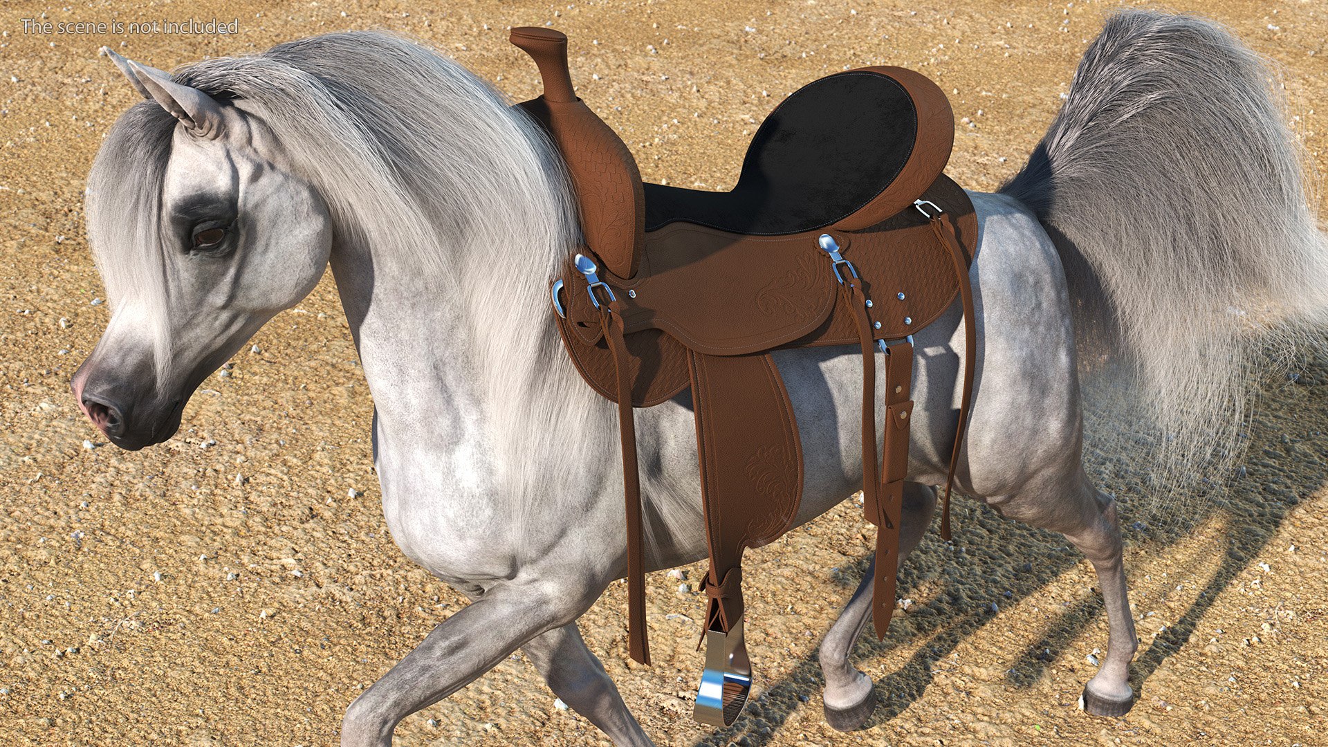 3D Western Trail Saddle Fur Model - TurboSquid 2167690