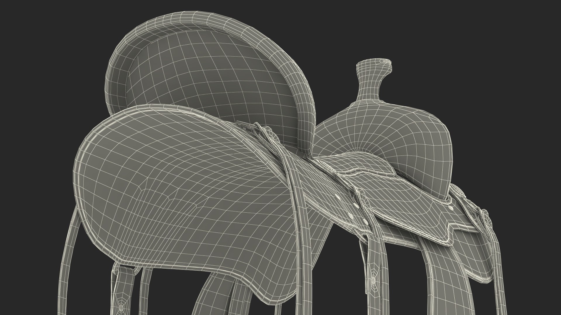 3D Western Trail Saddle Fur Model - TurboSquid 2167690