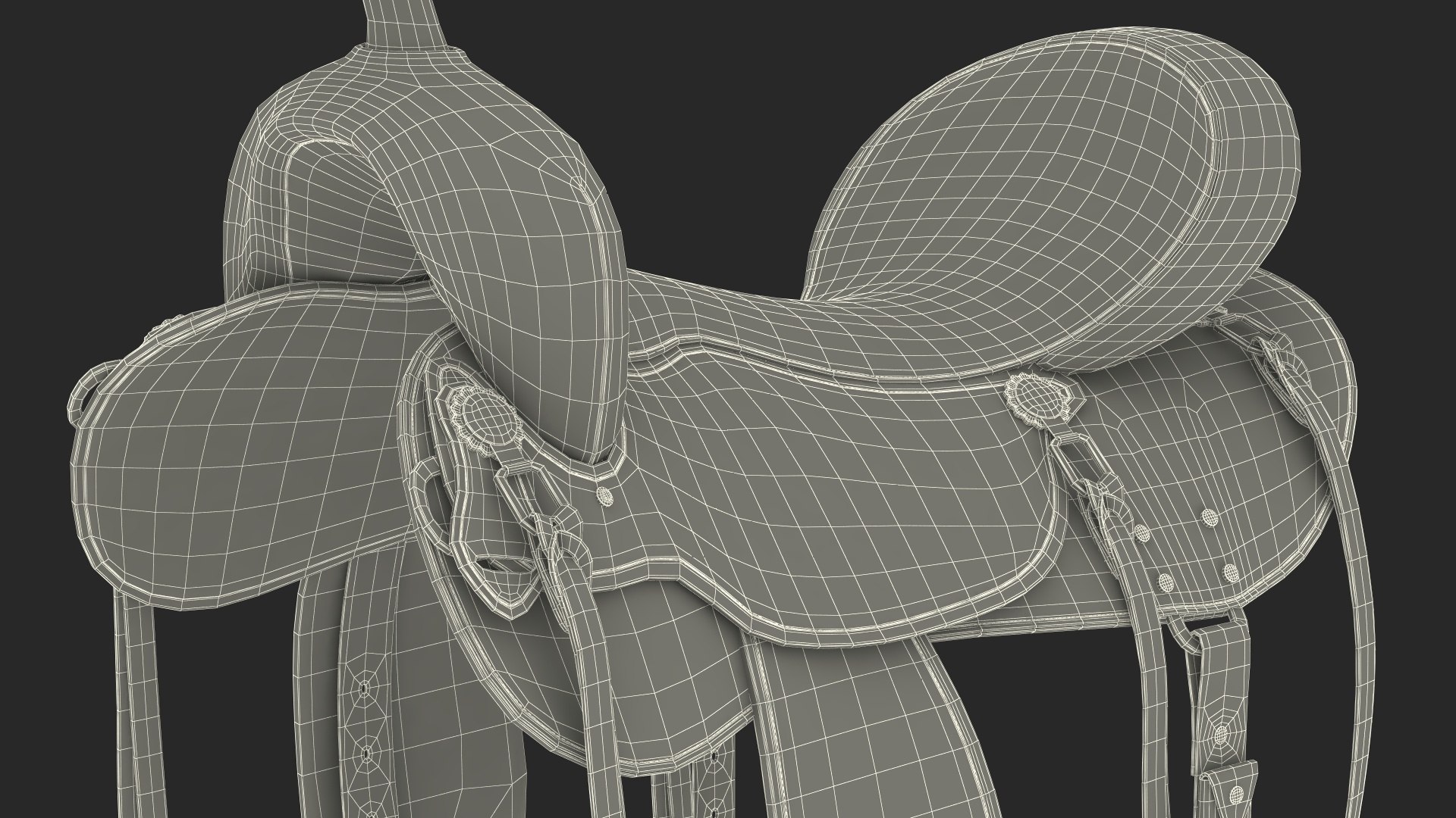 3D Western Trail Saddle Fur Model - TurboSquid 2167690