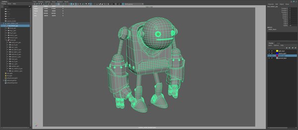 robot realistic metal 3d fbx