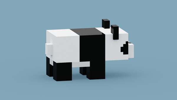 modelo 3d panda minecraft - TurboSquid 2089586