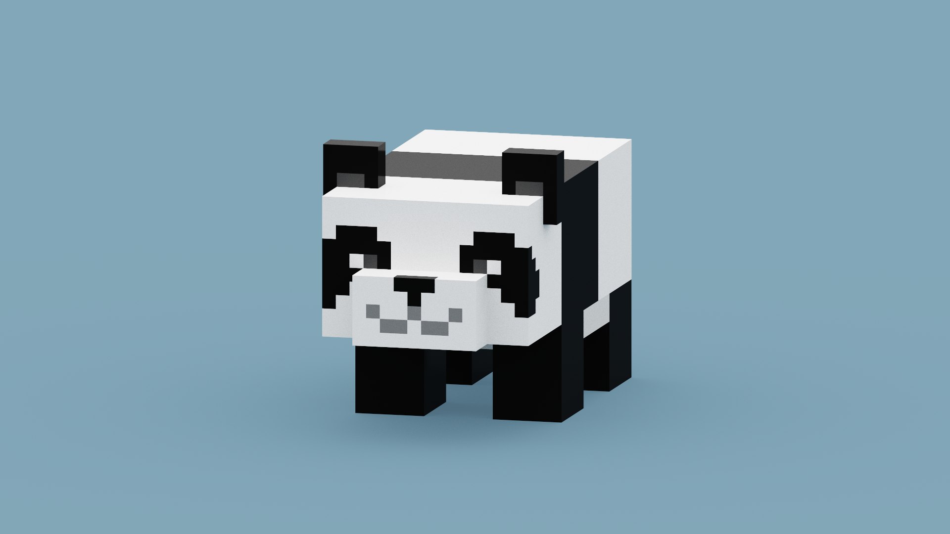 3D Minecraft Panda Model - TurboSquid 2089586