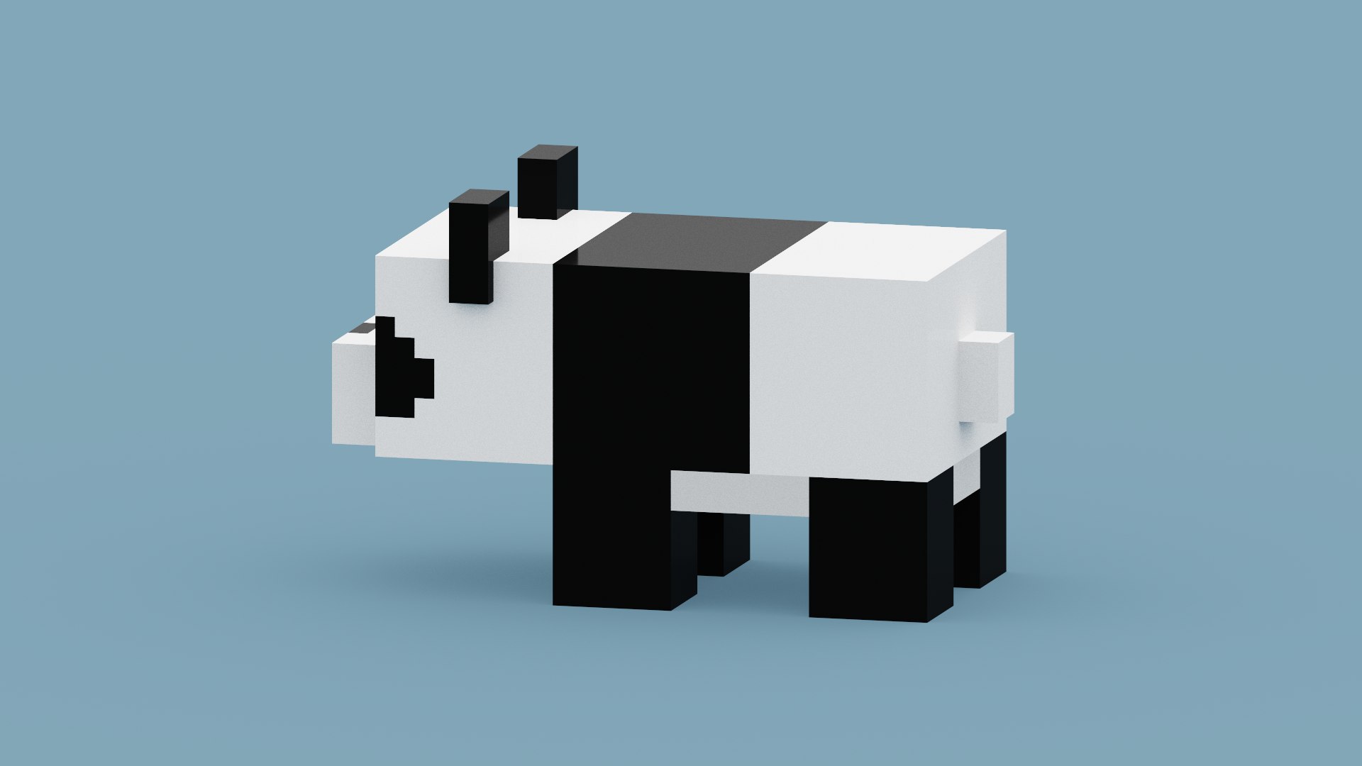 3D Minecraft Panda Model - TurboSquid 2089586