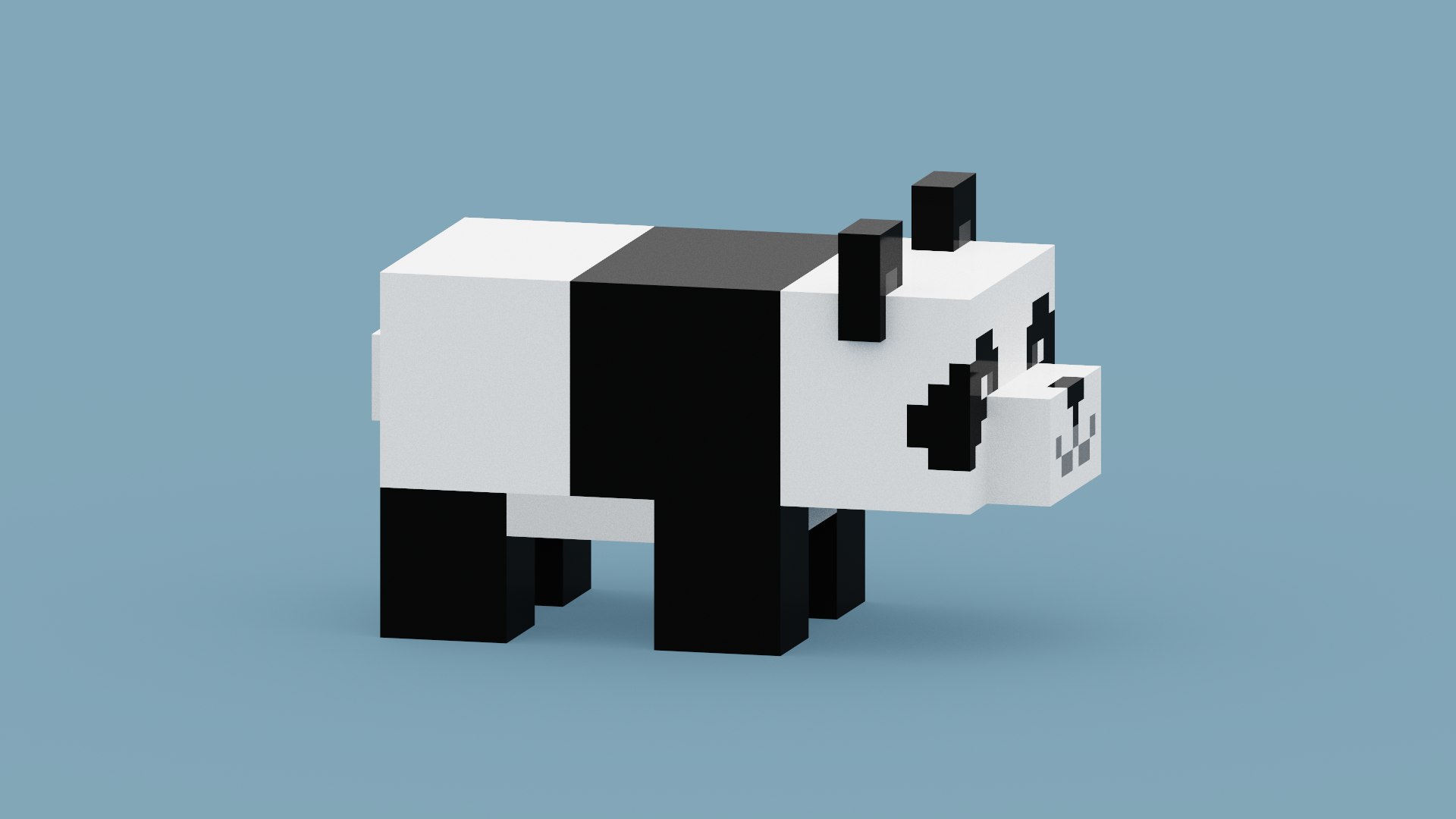 3D Minecraft Panda Model - TurboSquid 2089586
