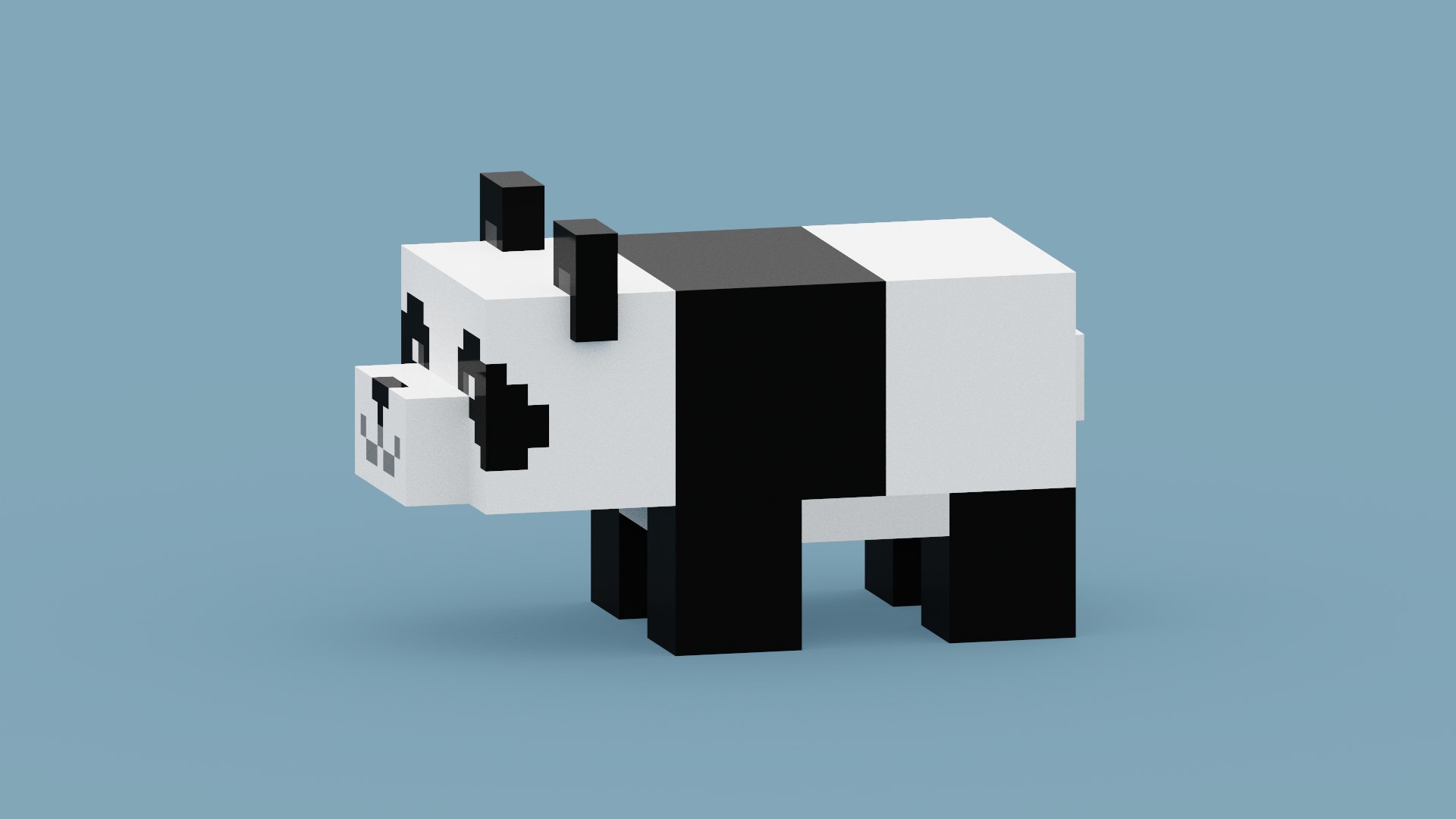 3D Minecraft Panda Model - TurboSquid 2089586