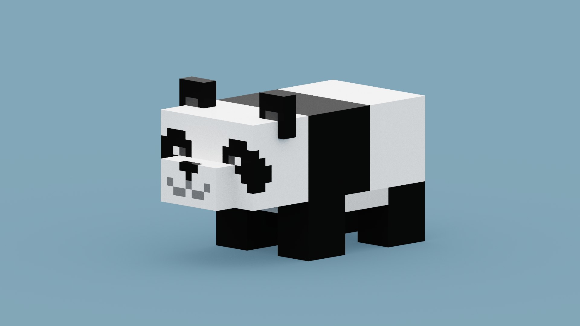 3D Minecraft Panda Model - TurboSquid 2089586