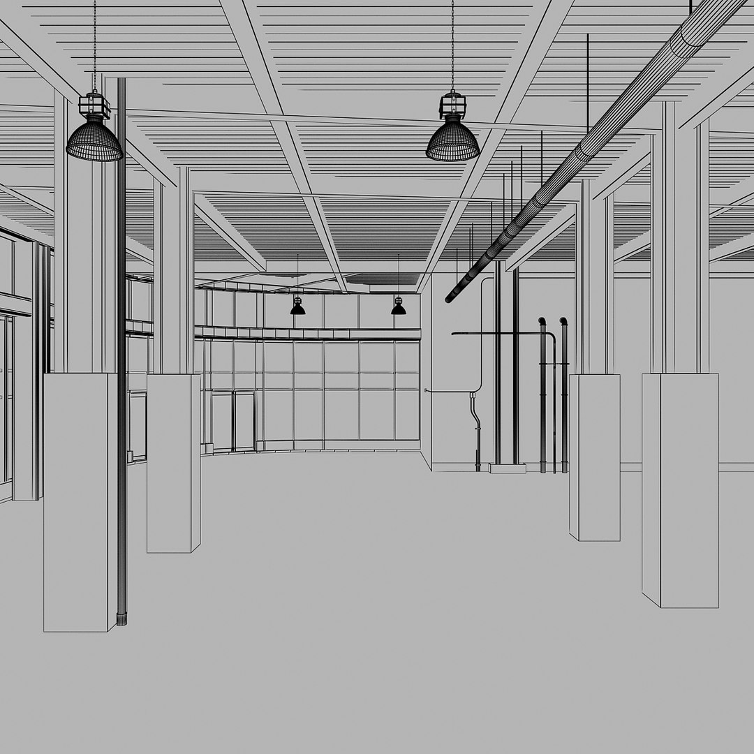 3d Loft Interior Model