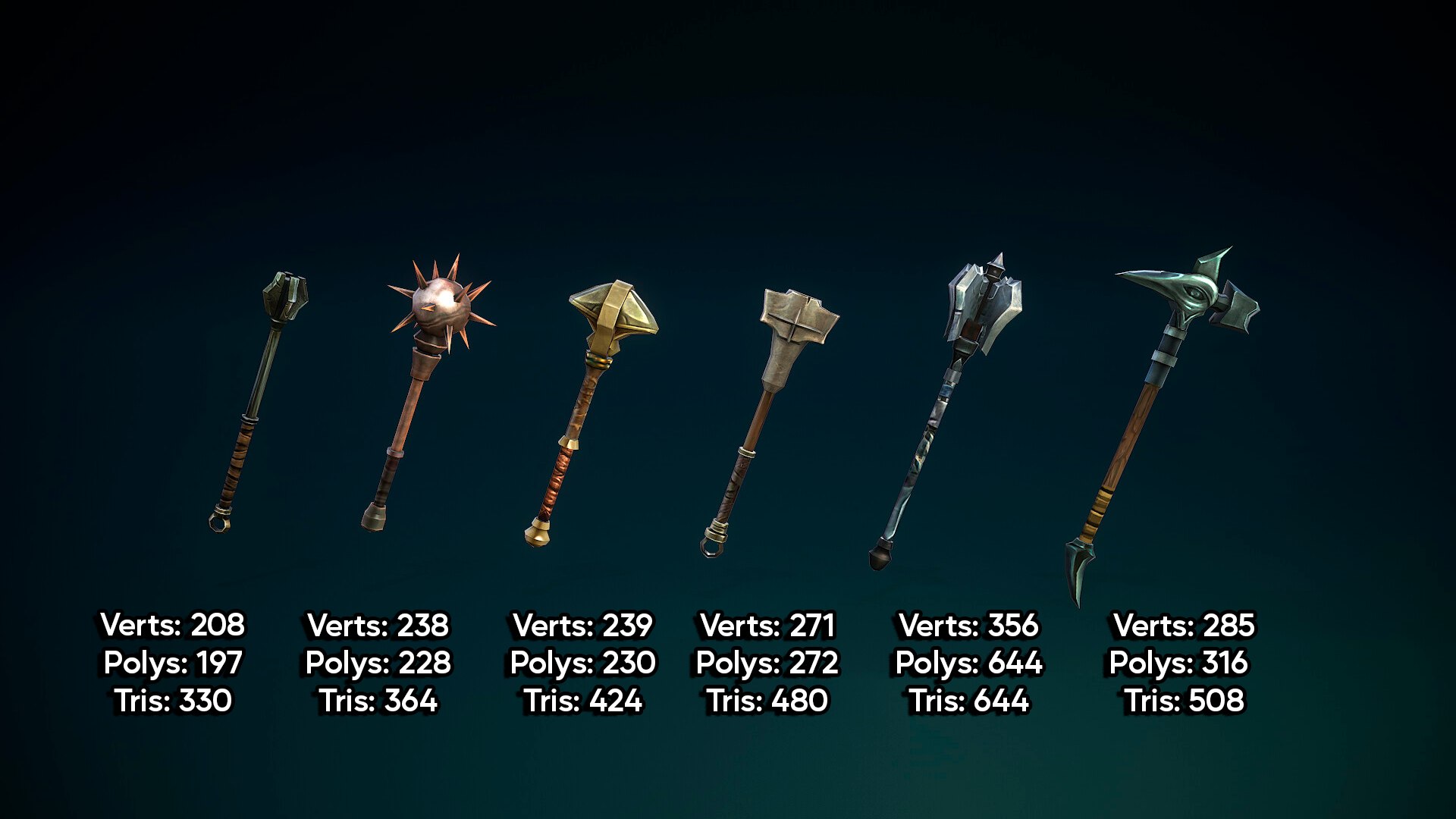 3D Hand - Painted Set Of 48 Weapons Model - TurboSquid 1854264