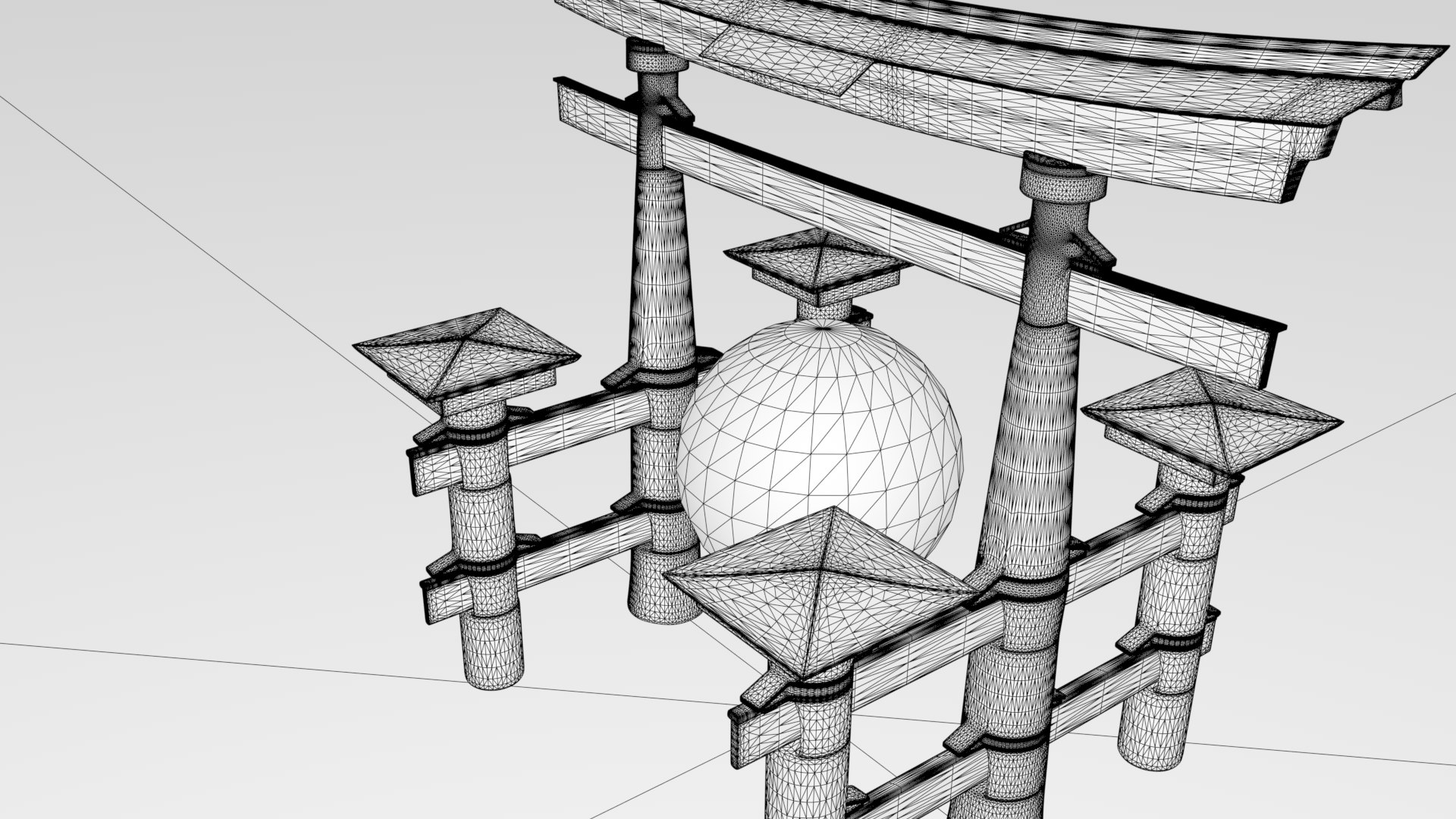 Shrine Japan Gate Model - TurboSquid 1662097