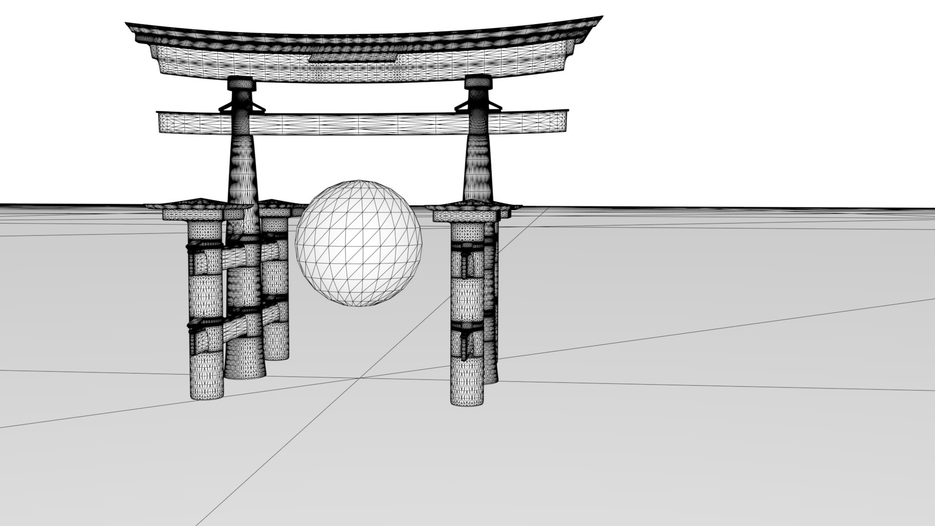 Shrine Japan Gate Model - TurboSquid 1662097