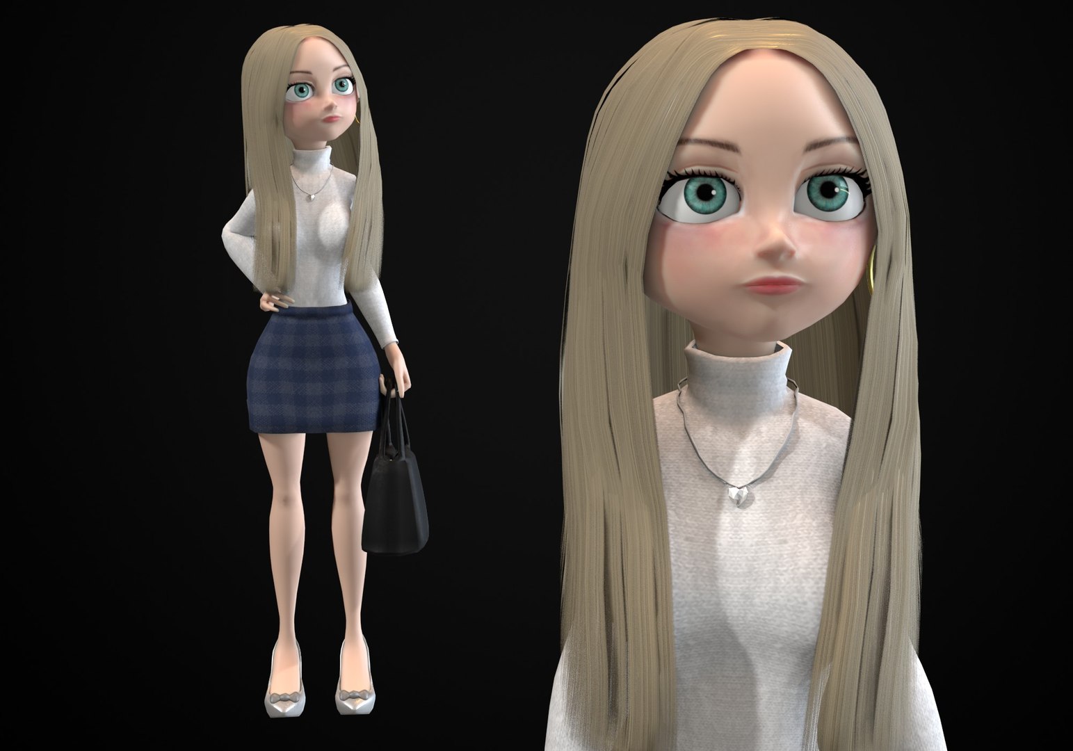 3D Pretty Small Girl Model - TurboSquid 1887234