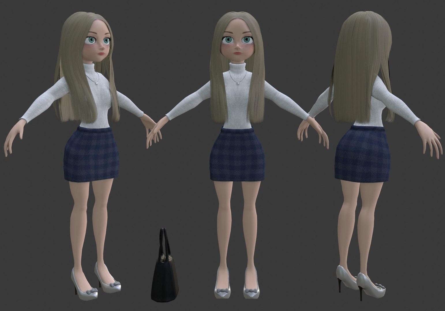 3D Pretty Small Girl Model - TurboSquid 1887234