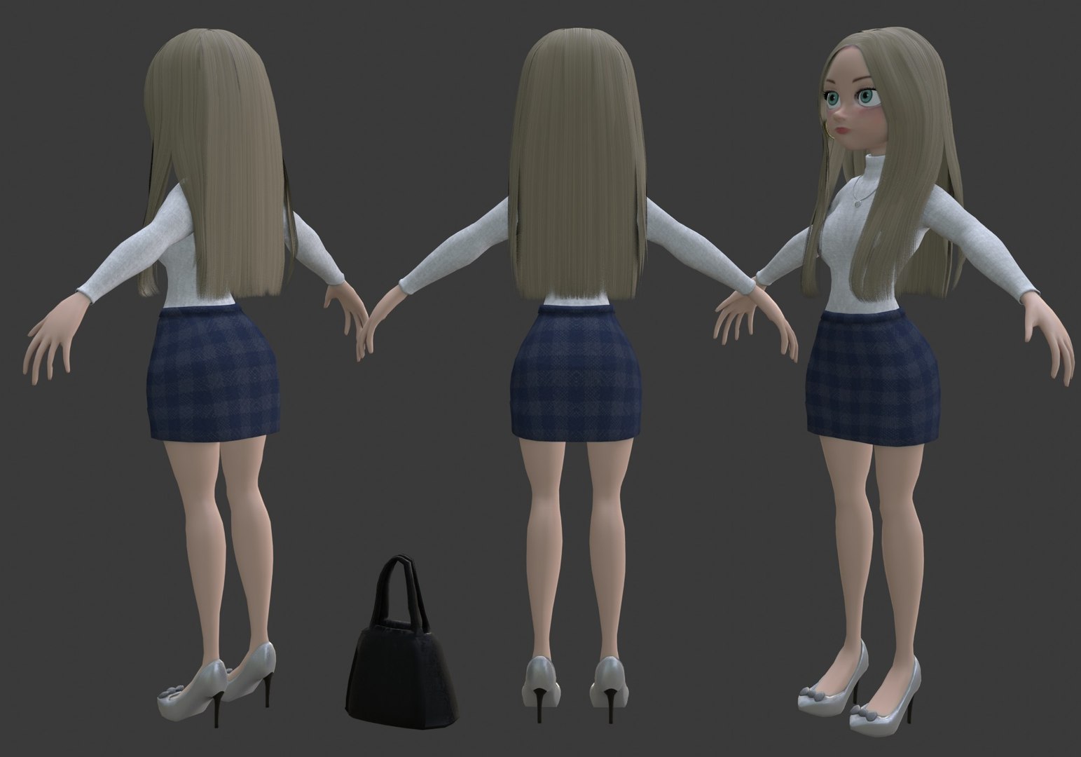 3D Pretty Small Girl Model - TurboSquid 1887234
