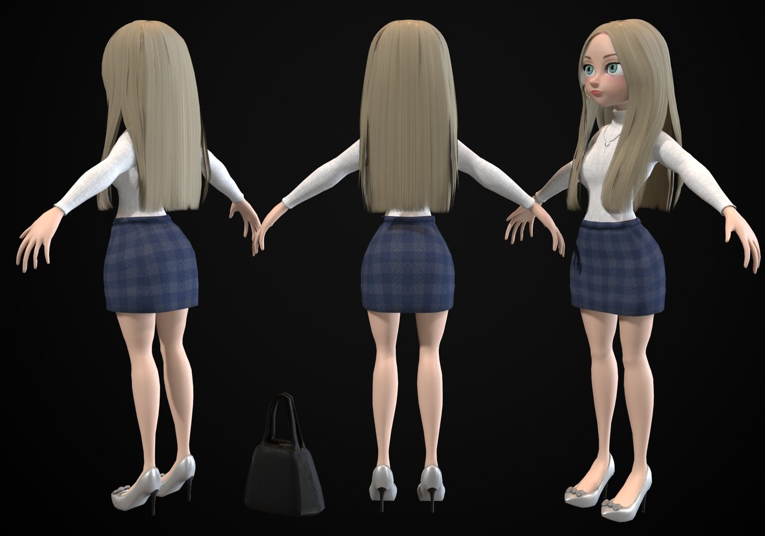 3D Pretty Small Girl Model - TurboSquid 1887234