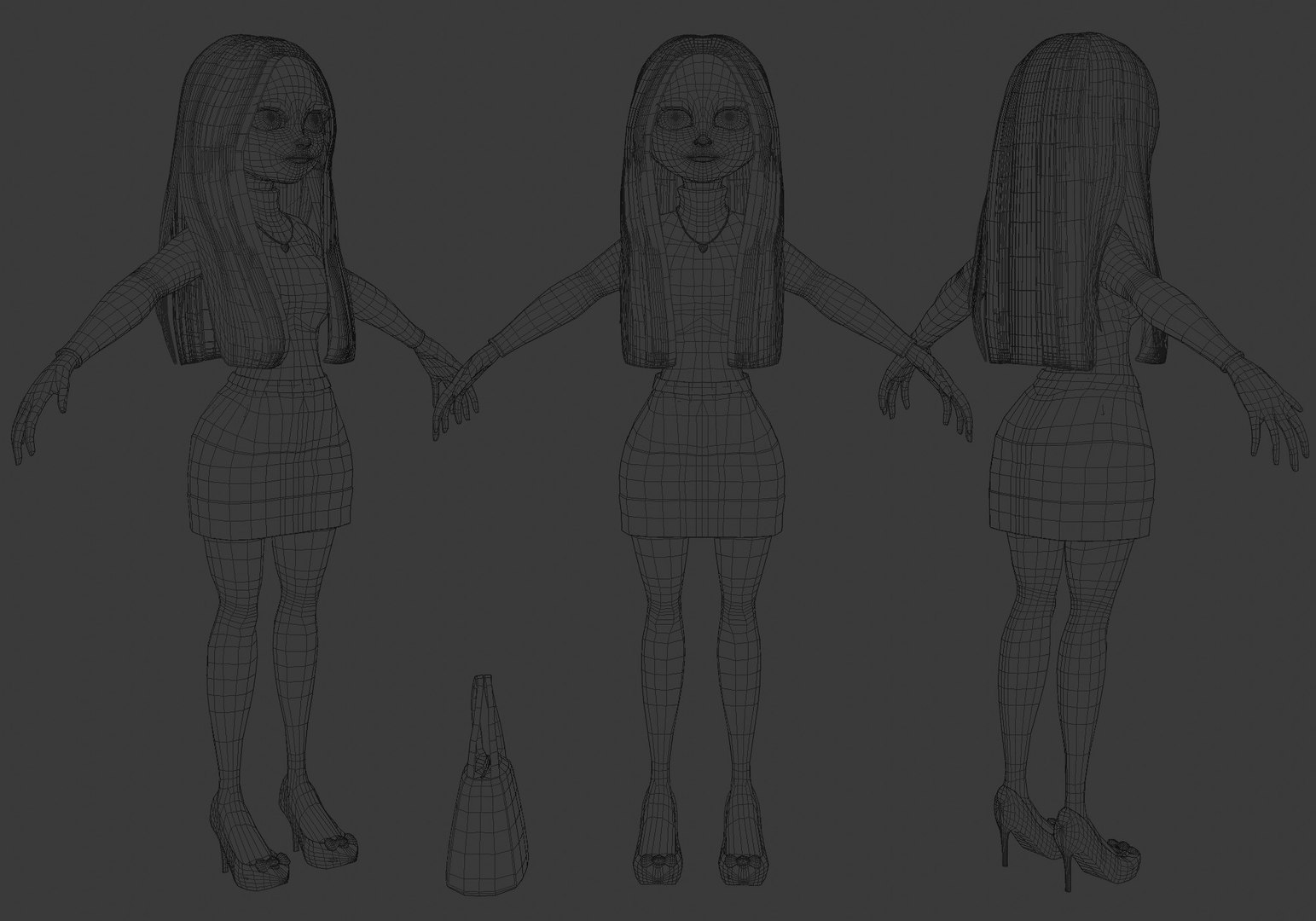 3D Pretty Small Girl Model - TurboSquid 1887234