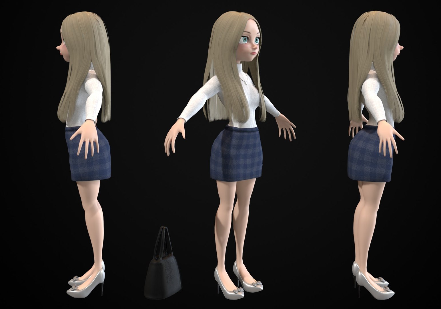 3D Pretty Small Girl Model - TurboSquid 1887234