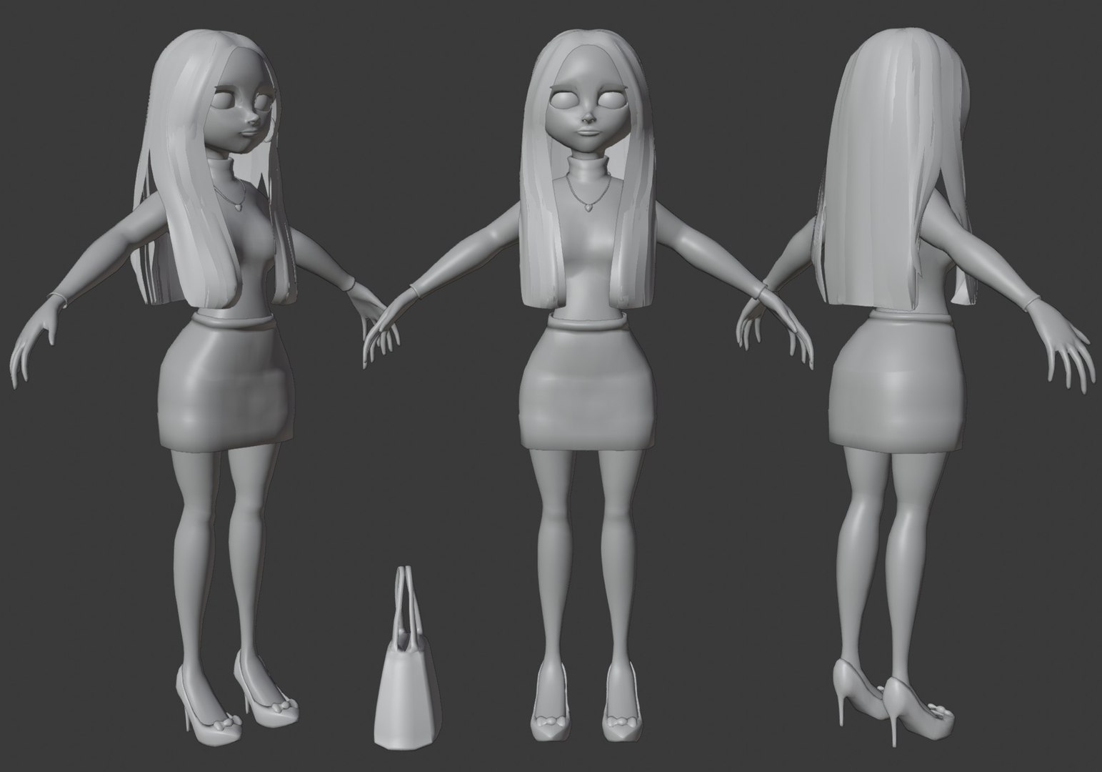 3D Pretty Small Girl Model - TurboSquid 1887234
