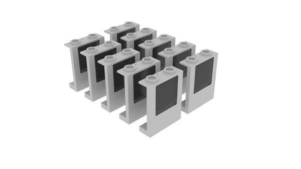 3D lego windows panels set - TurboSquid 1714020