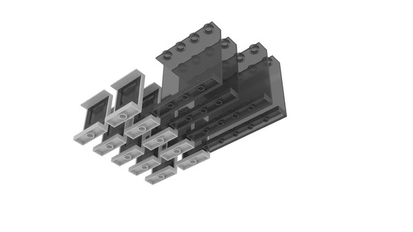 3D lego windows panels set - TurboSquid 1714020