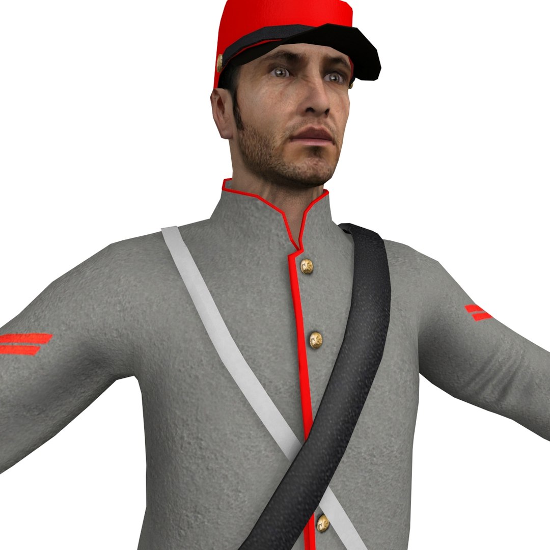 Confederate Soldier Model - TurboSquid 1177586