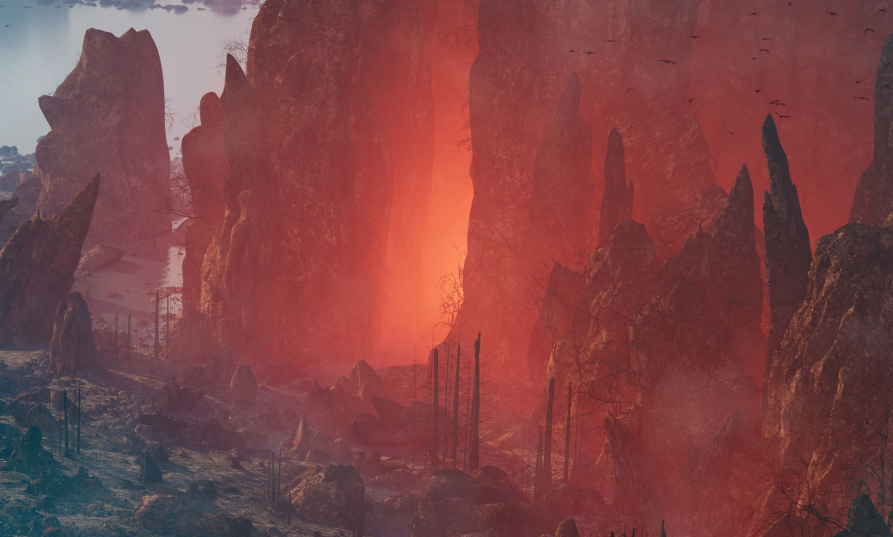 3D Fantasy Volcano Cave Model - TurboSquid 1964537