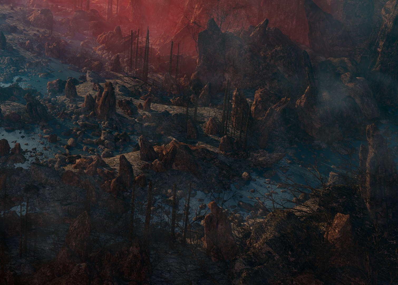 3D Fantasy Volcano Cave Model - TurboSquid 1964537