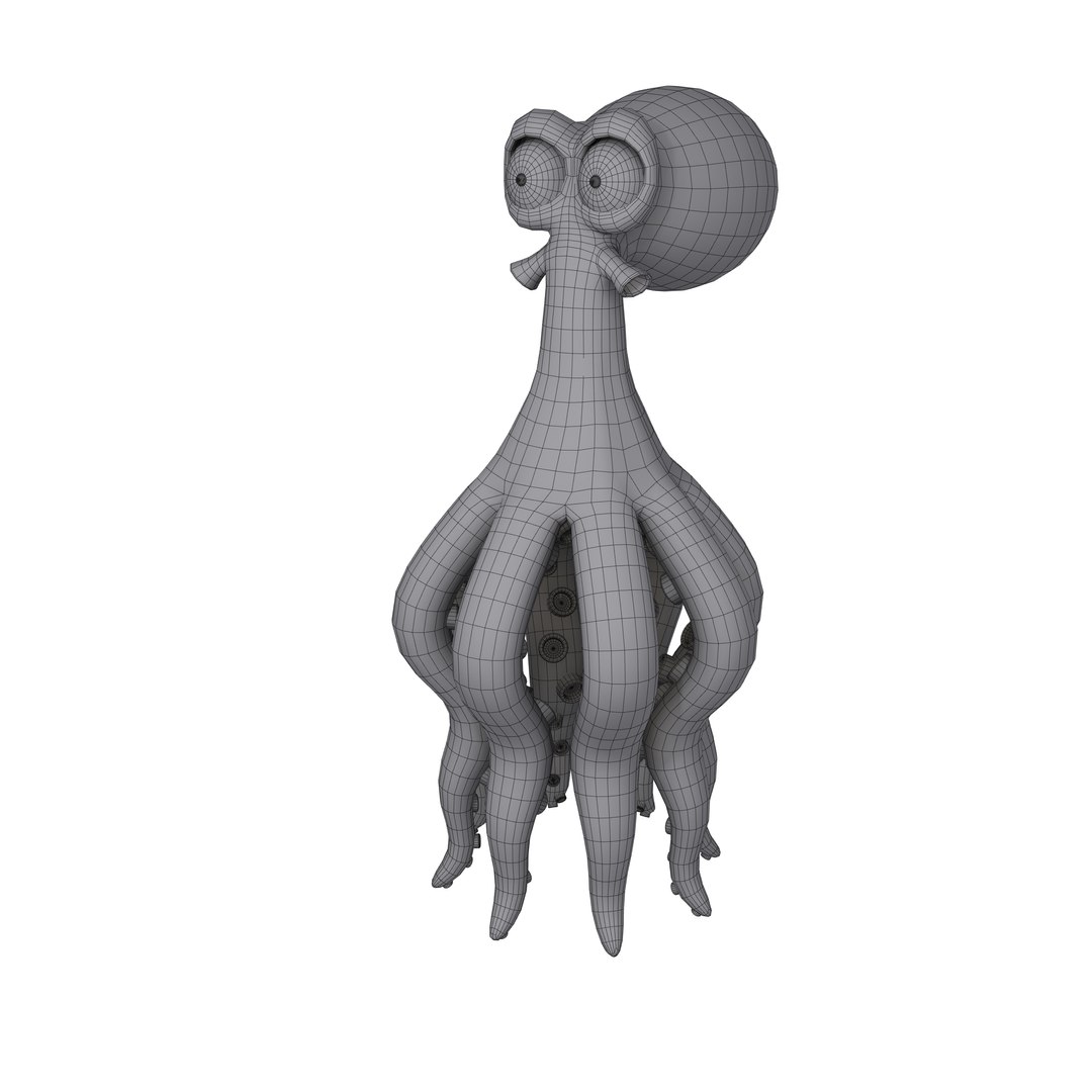3D Octopus Cartoon 02 - TurboSquid 1994151