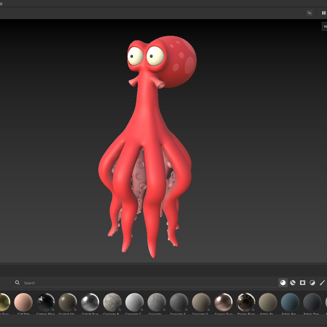 3D Octopus Cartoon 02 - TurboSquid 1994151
