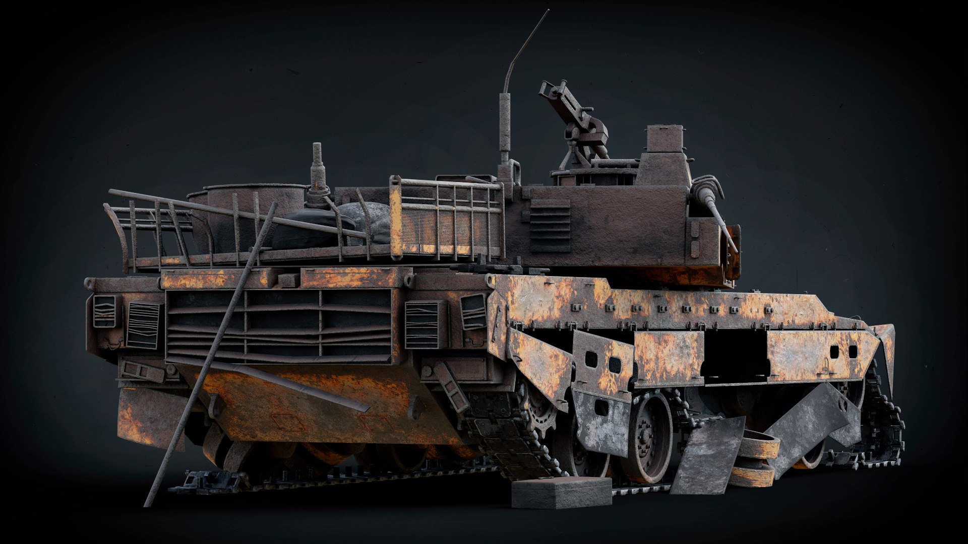 3D Type 10 Destroyed Main Battle Tank - TurboSquid 2152361