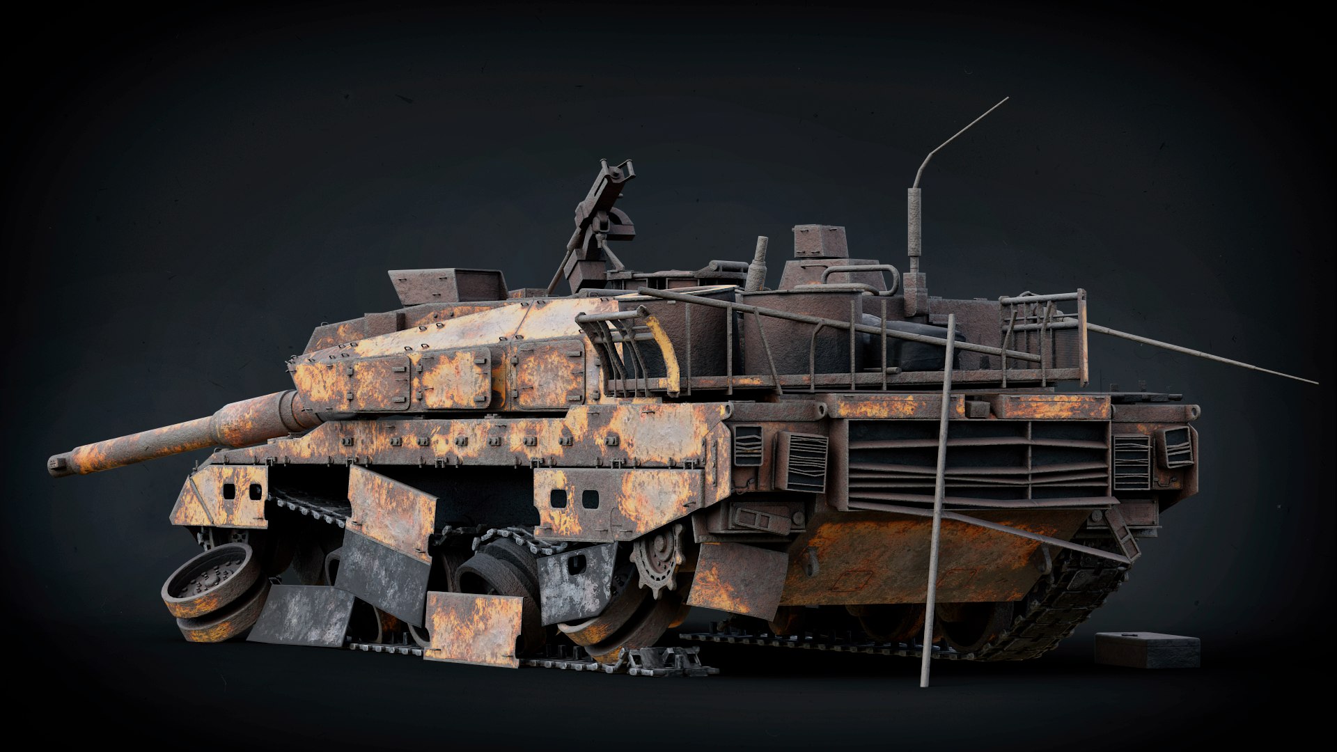 3D Type 10 Destroyed Main Battle Tank - TurboSquid 2152361