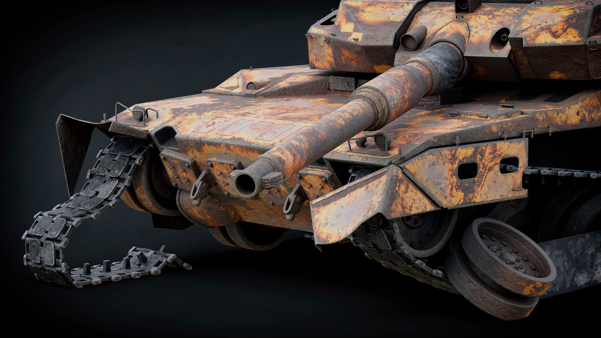 3D Type 10 Destroyed Main Battle Tank - TurboSquid 2152361