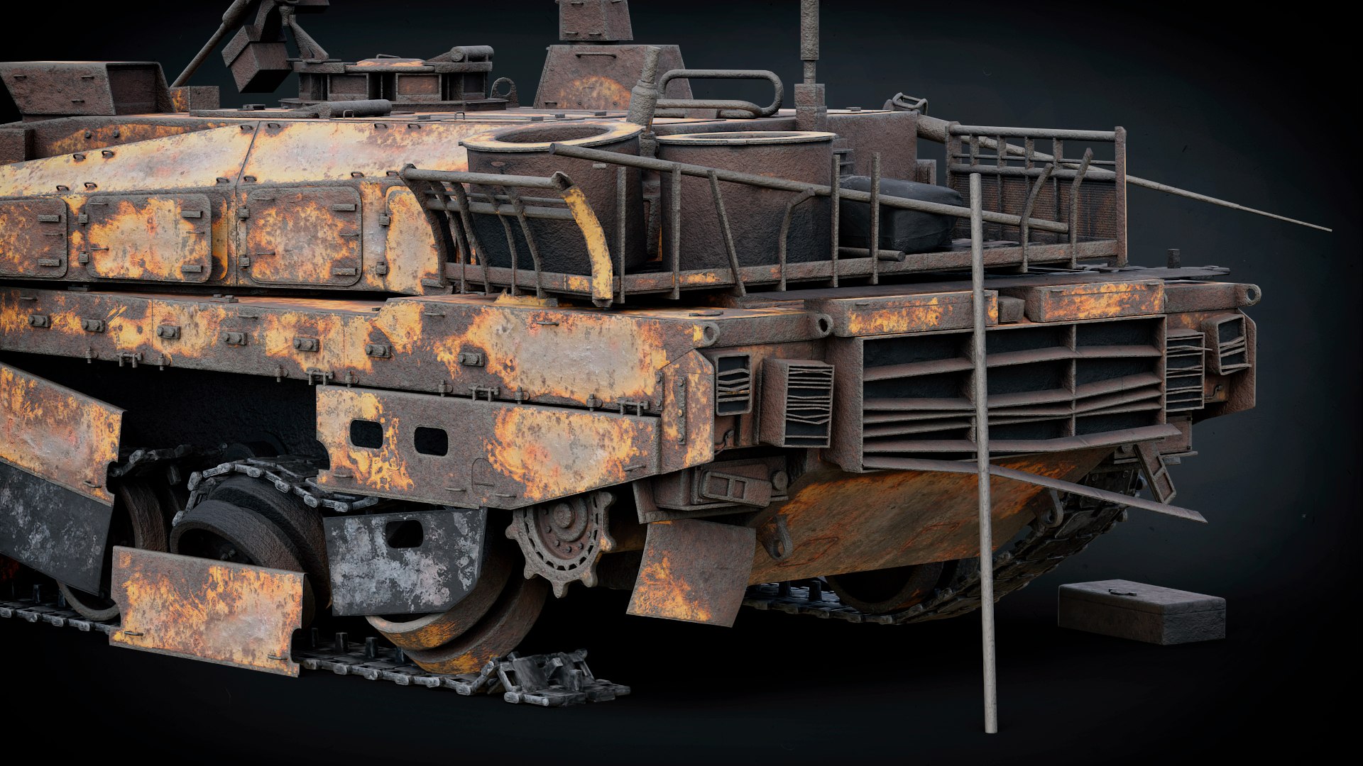 3D Type 10 Destroyed Main Battle Tank - TurboSquid 2152361