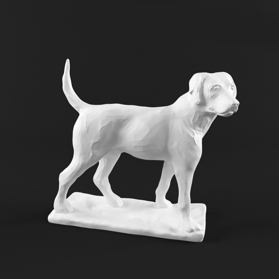 sculpture dog 3d model