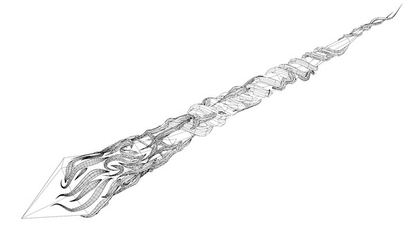 Crystal wand model - TurboSquid 1947434