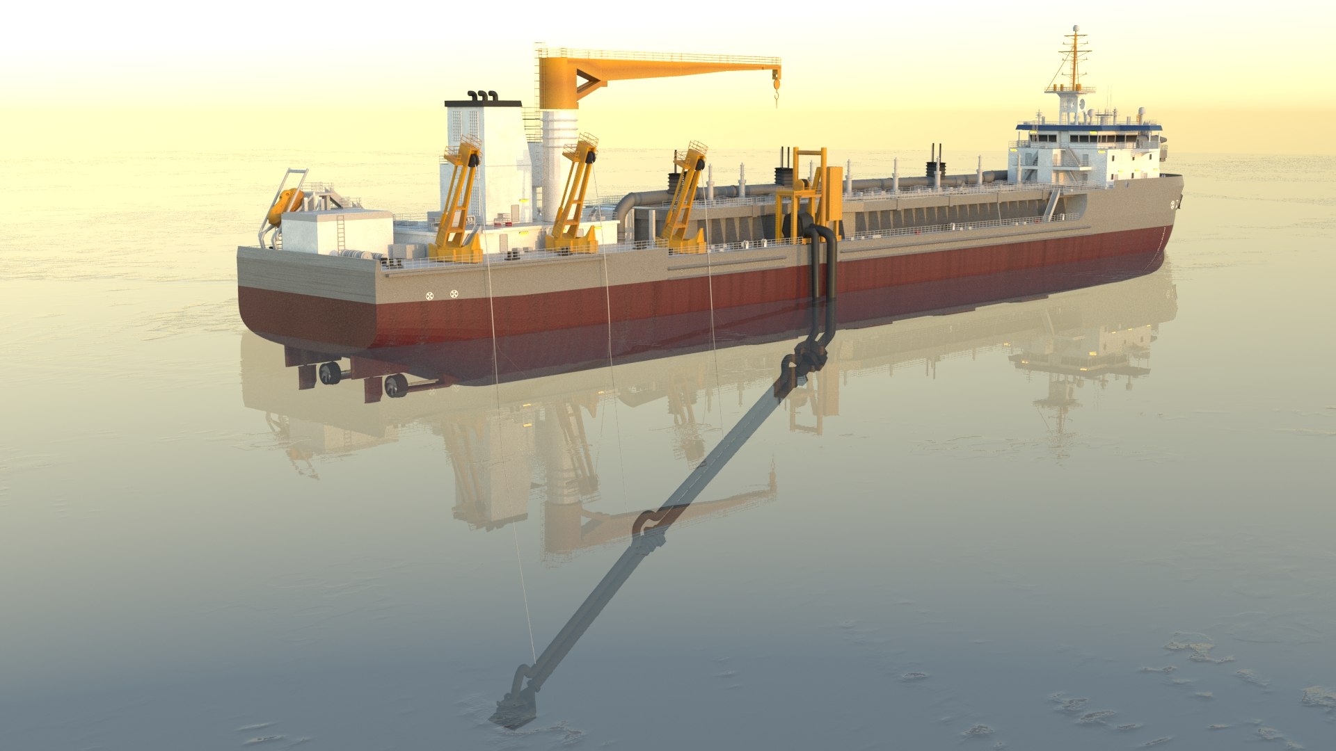 3D Model Dredger - TurboSquid 1861097