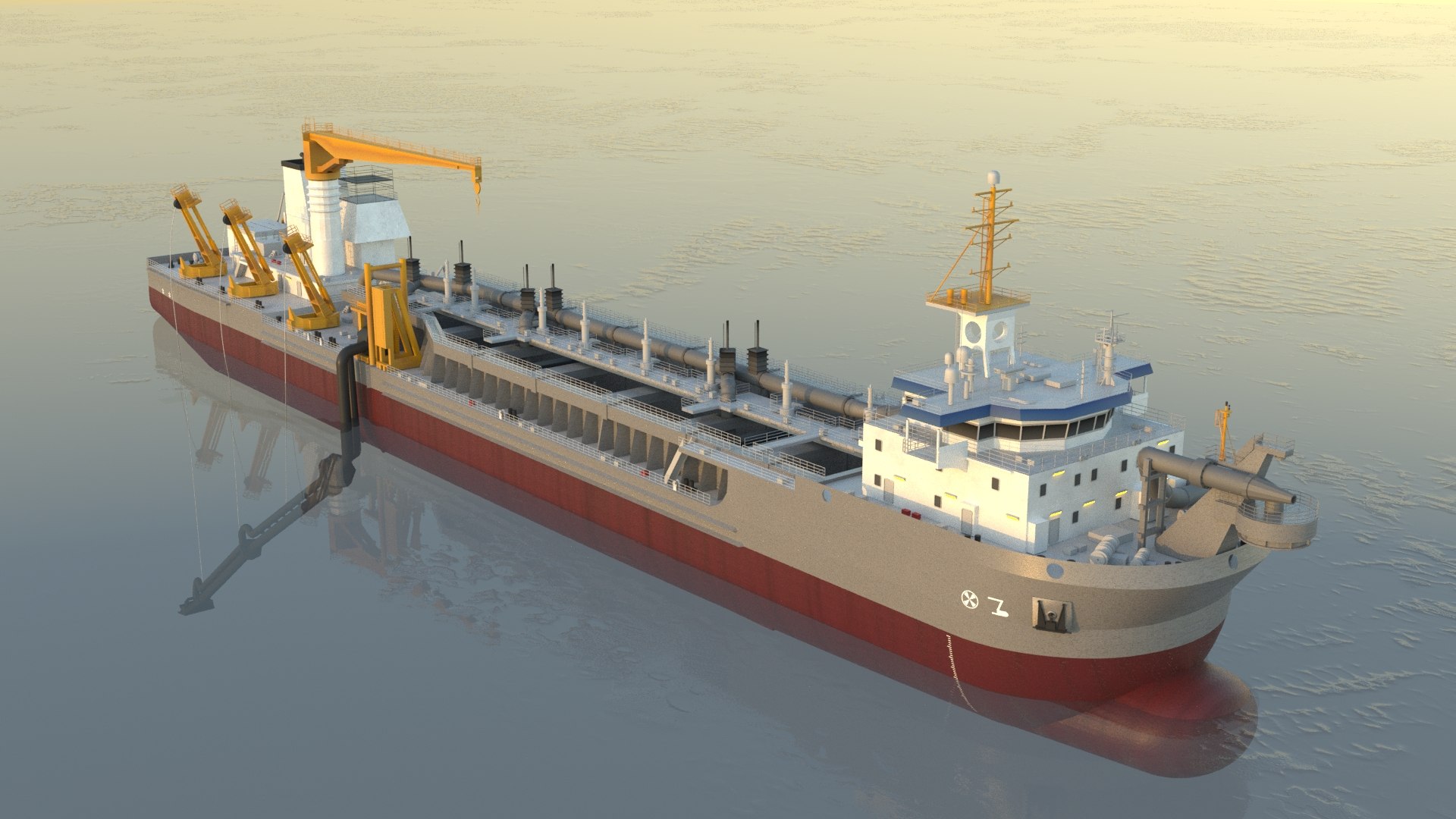 3D Model Dredger - TurboSquid 1861097