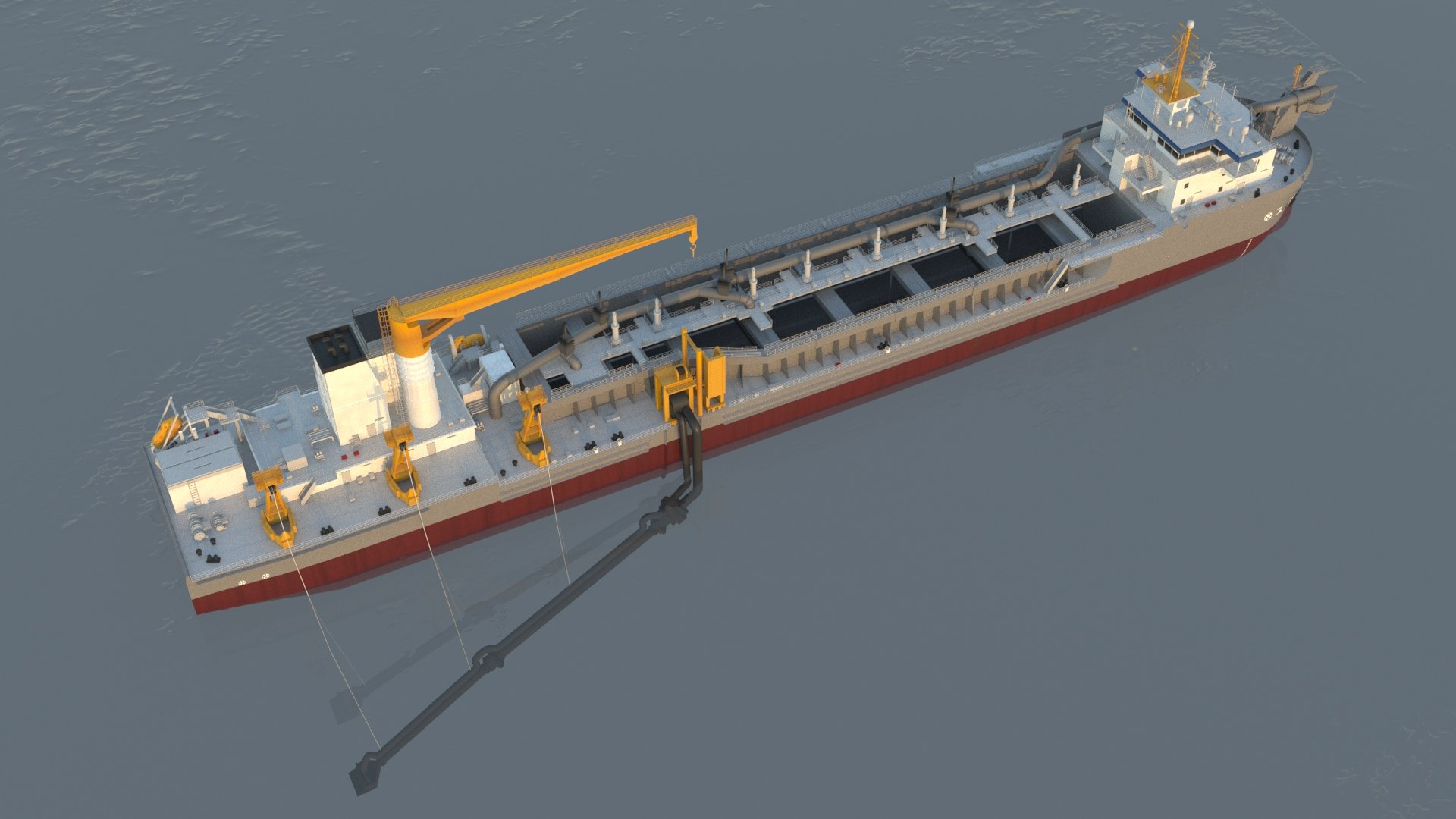 3D Model Dredger - TurboSquid 1861097