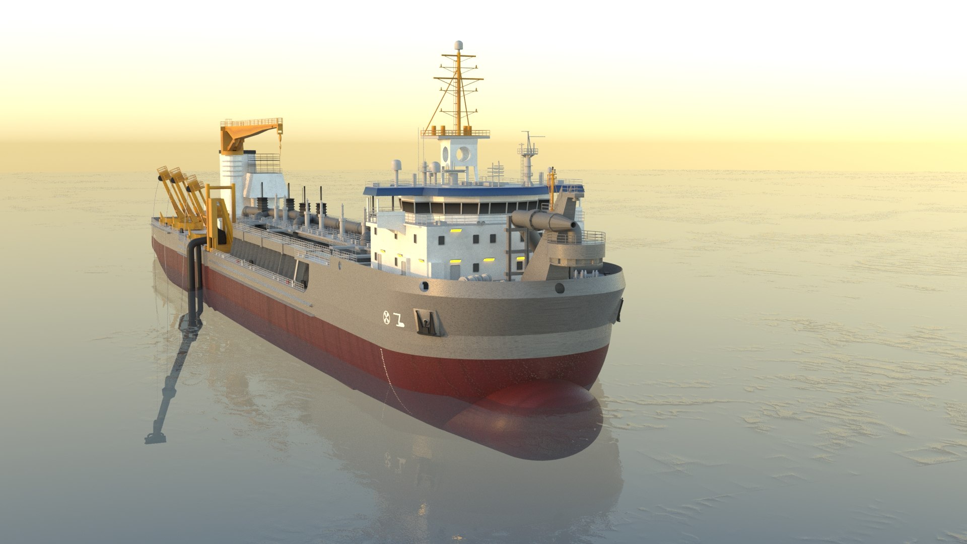 3D Model Dredger - TurboSquid 1861097