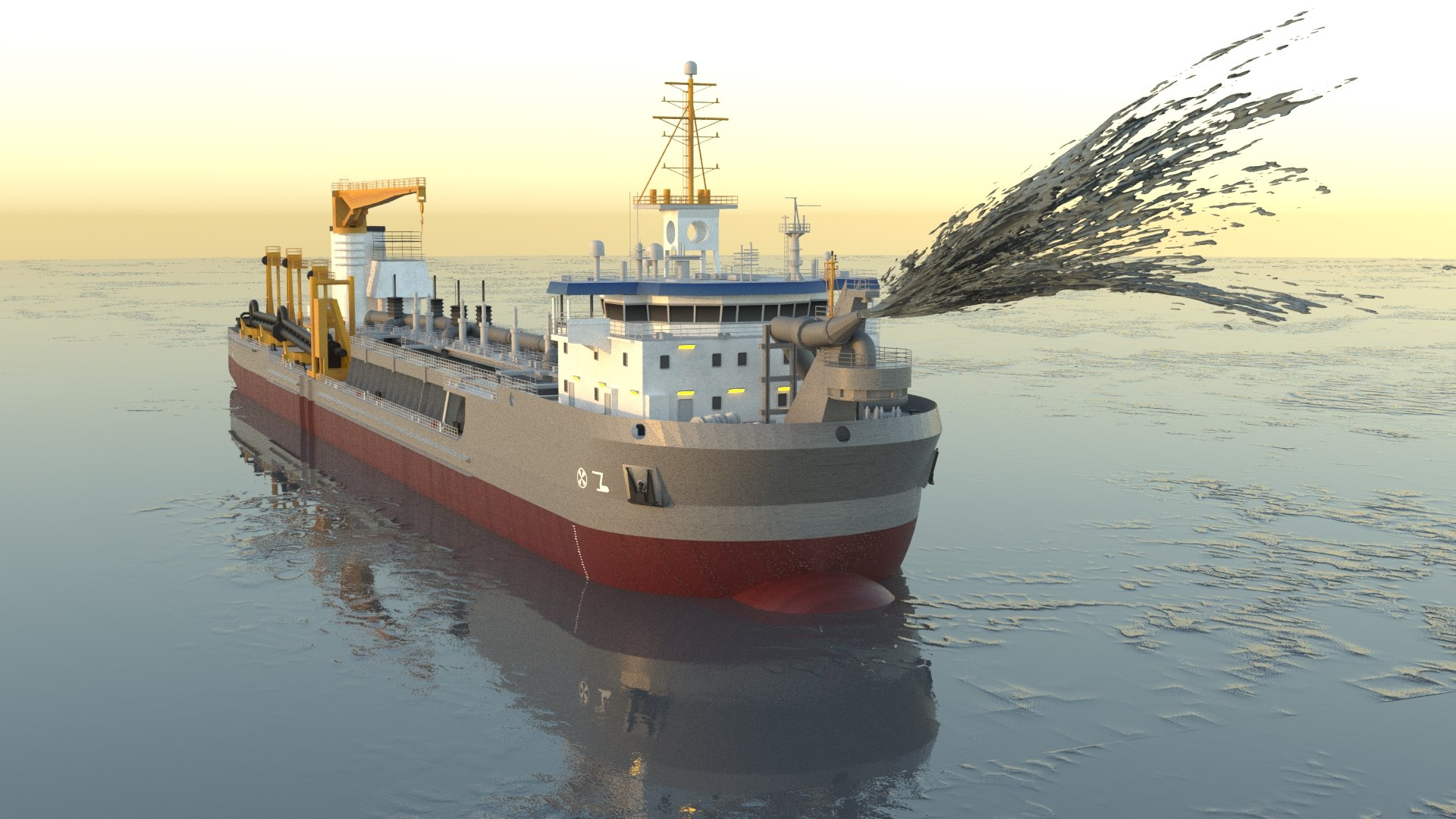 3D Model Dredger - TurboSquid 1861097